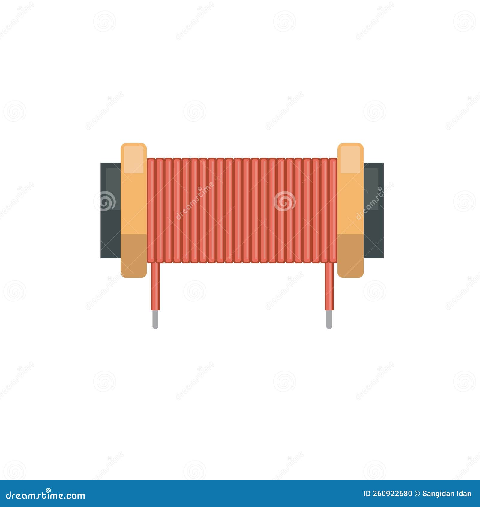 Coil Inductor Vector Element Concept Design Illustration Stock Vector ...