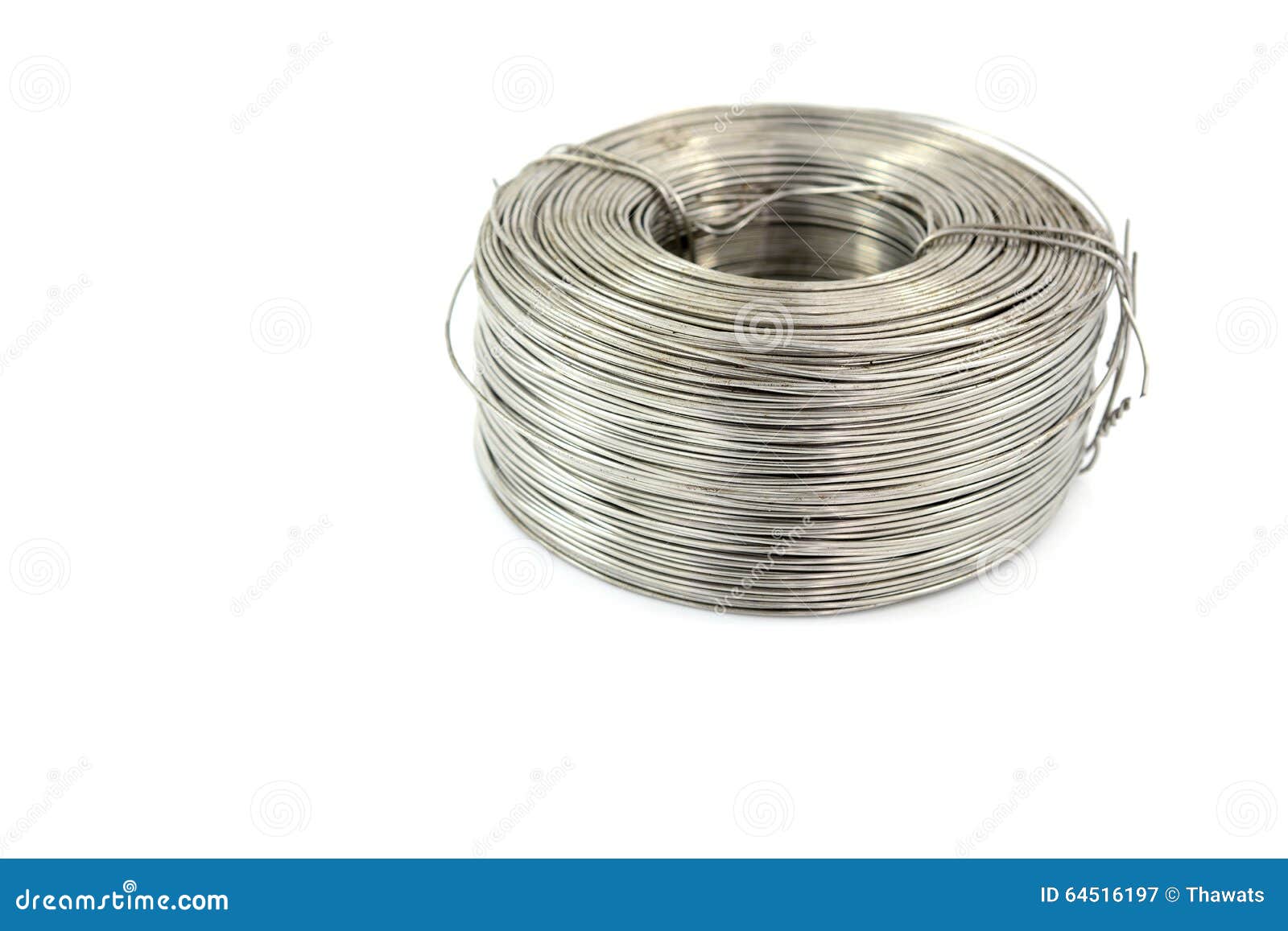 Coil of metal wire stock image. Image of industry, wire - 64516197