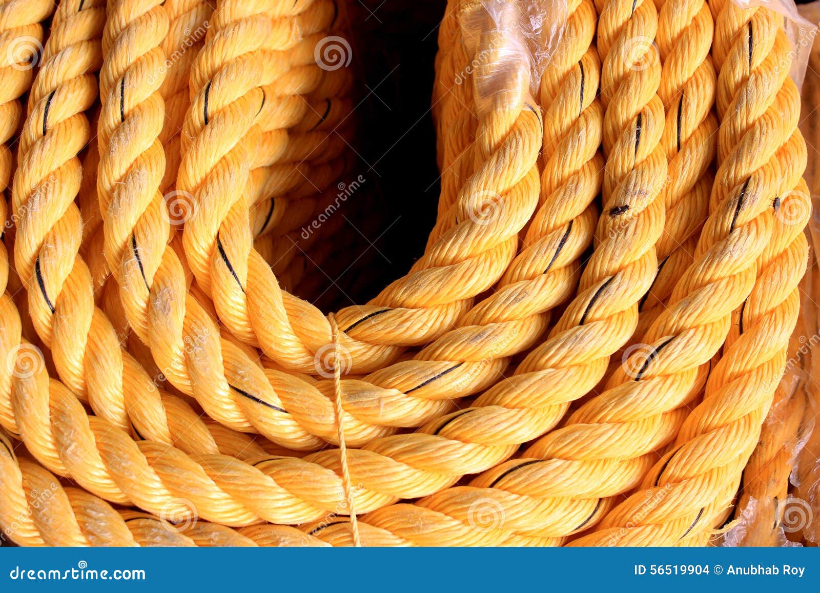 Coil of nylon rope stock photo. Image of abstract, rows - 56519904