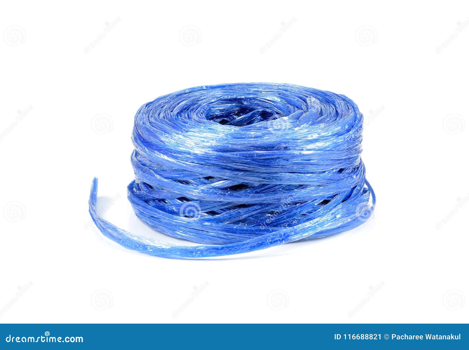Coil of Plastic Rope on White Background Stock Image - Image of detail ...