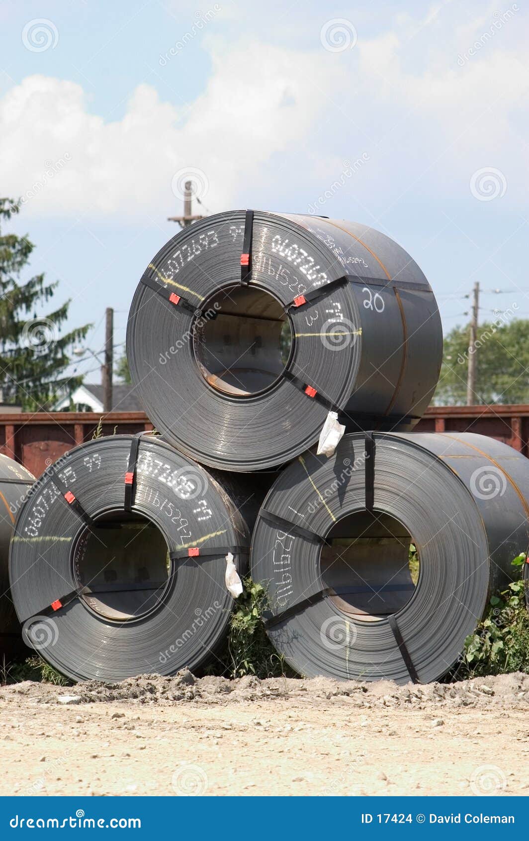 Coil pyramid stock photo. Image of processing, storage, metal - 17424