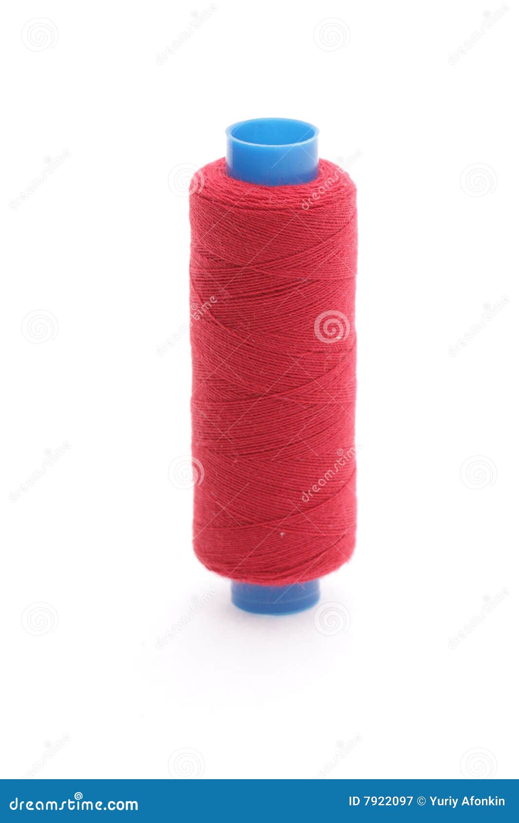 The coil of red threads stock image. Image of cotton, threads - 7922097