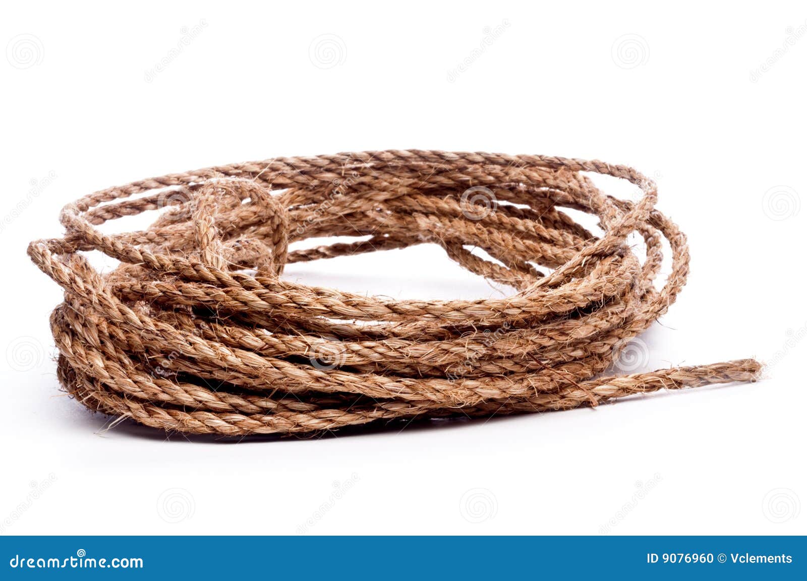 A coil of rope on white stock photo. Image of curled, strand - 9076960