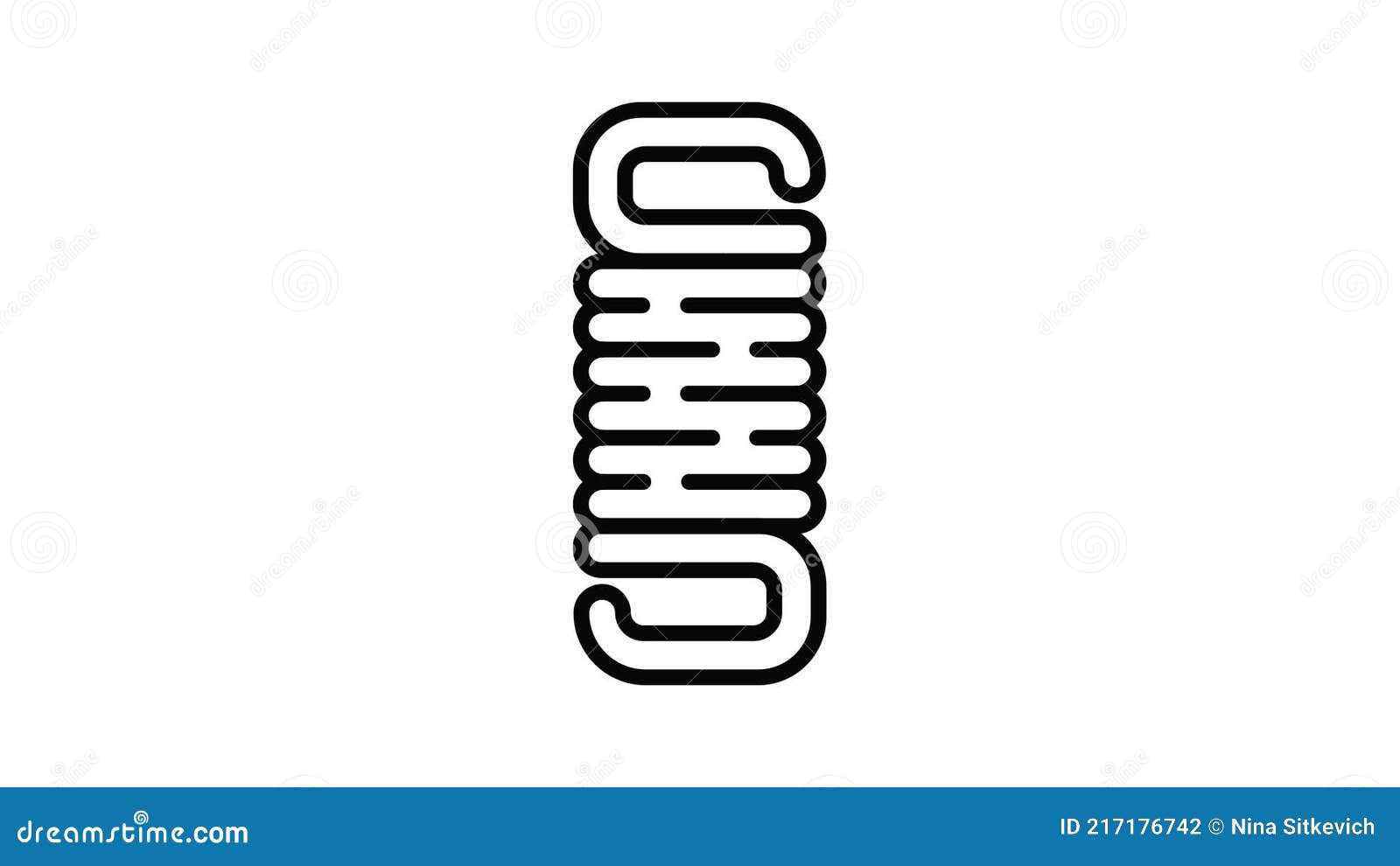 Coil spring icon animation stock footage. Video of spiral - 217176742