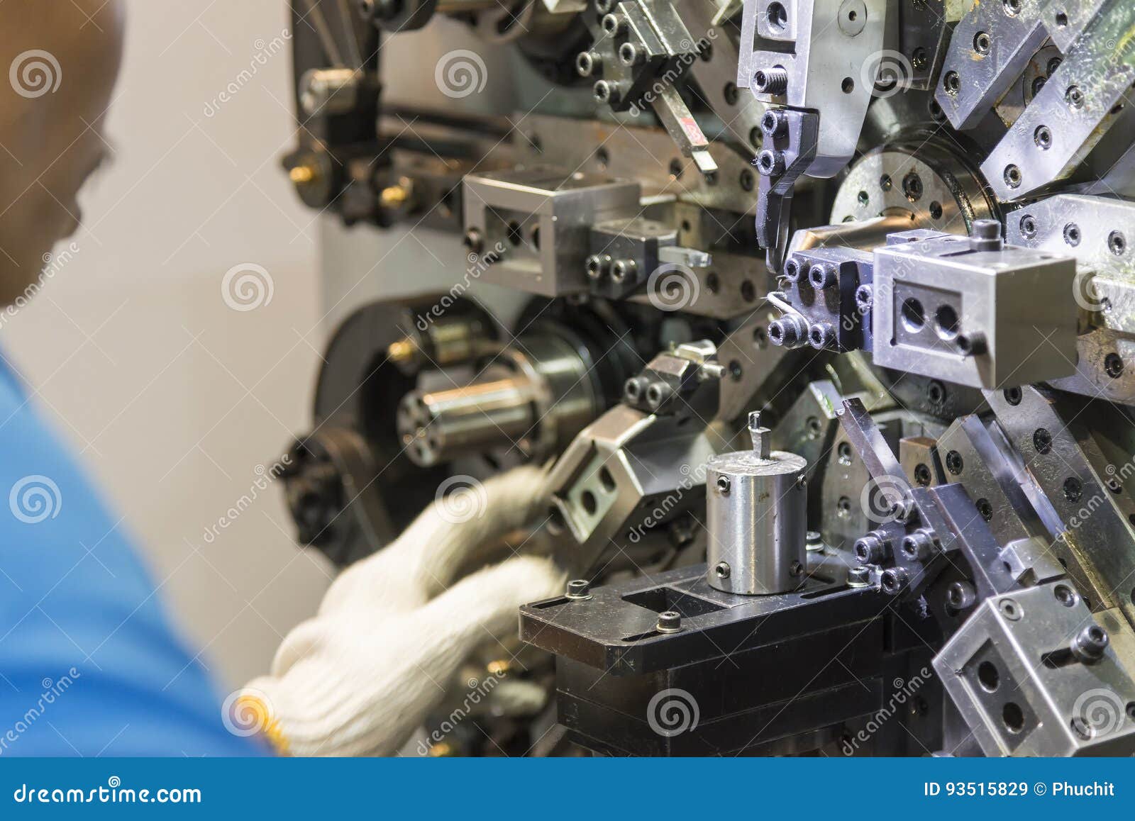The Coil Spring Manufacturing Machine Stock Image - Image of instrument ...