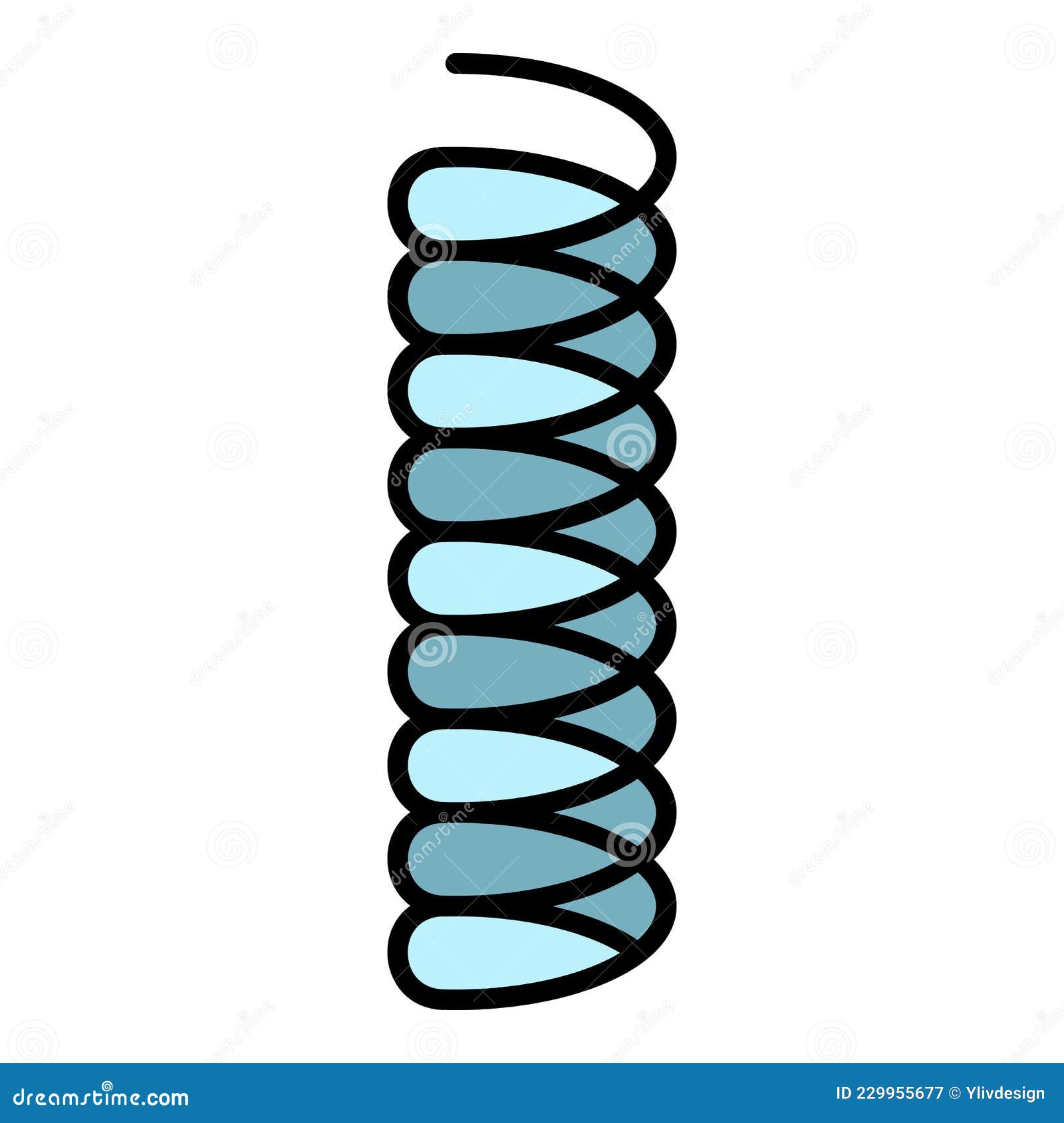 Coil Spring Object Icon Color Outline Vector Stock Vector ...