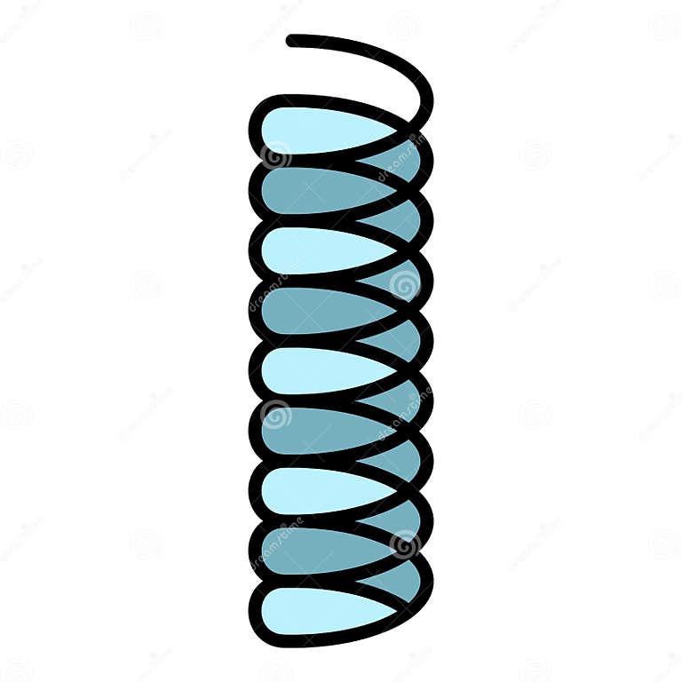 Coil Spring Object Icon Color Outline Vector Stock Vector ...