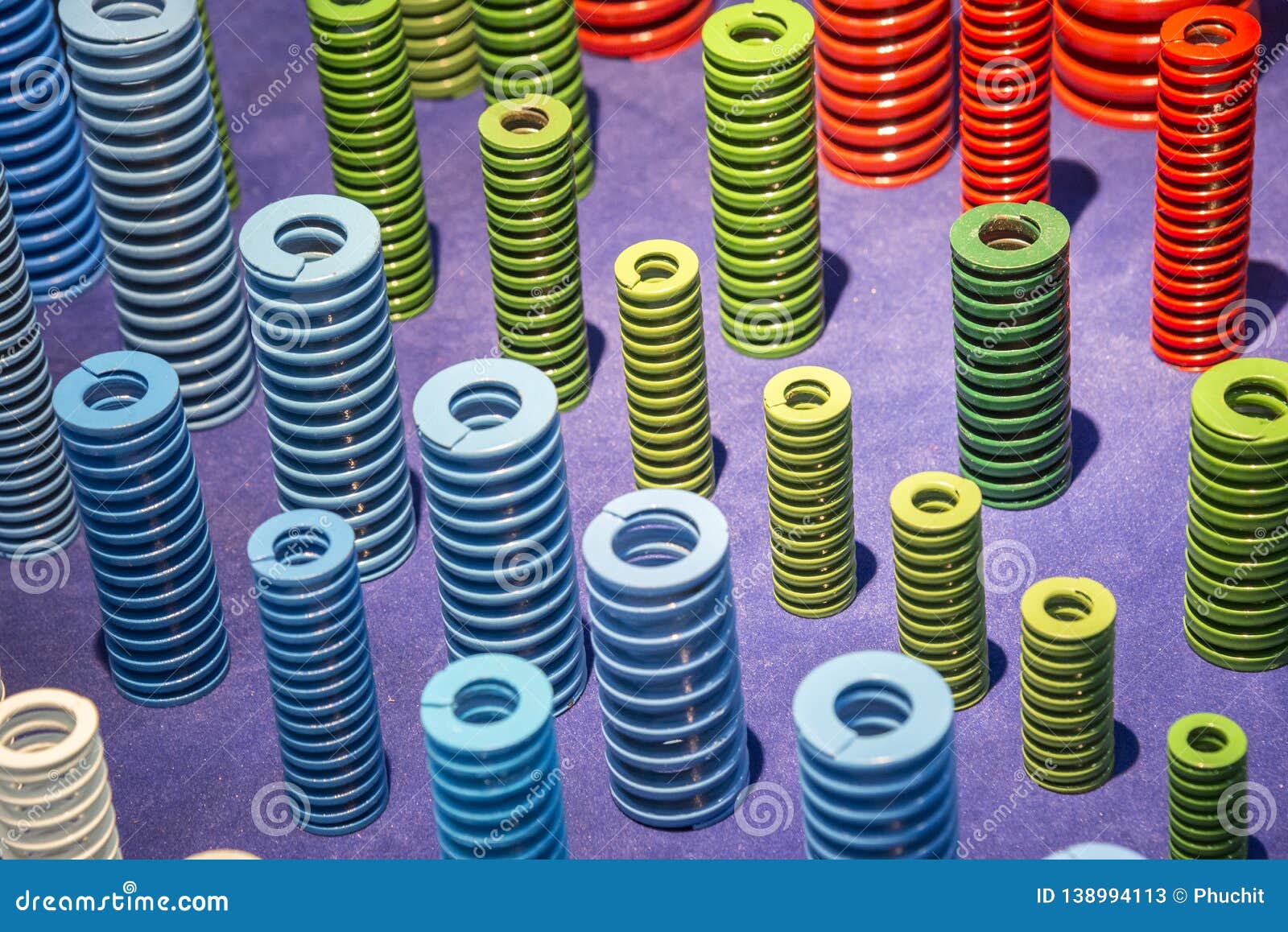 The Coil Spring for Progressive Die. Stock Image - Image of powder ...