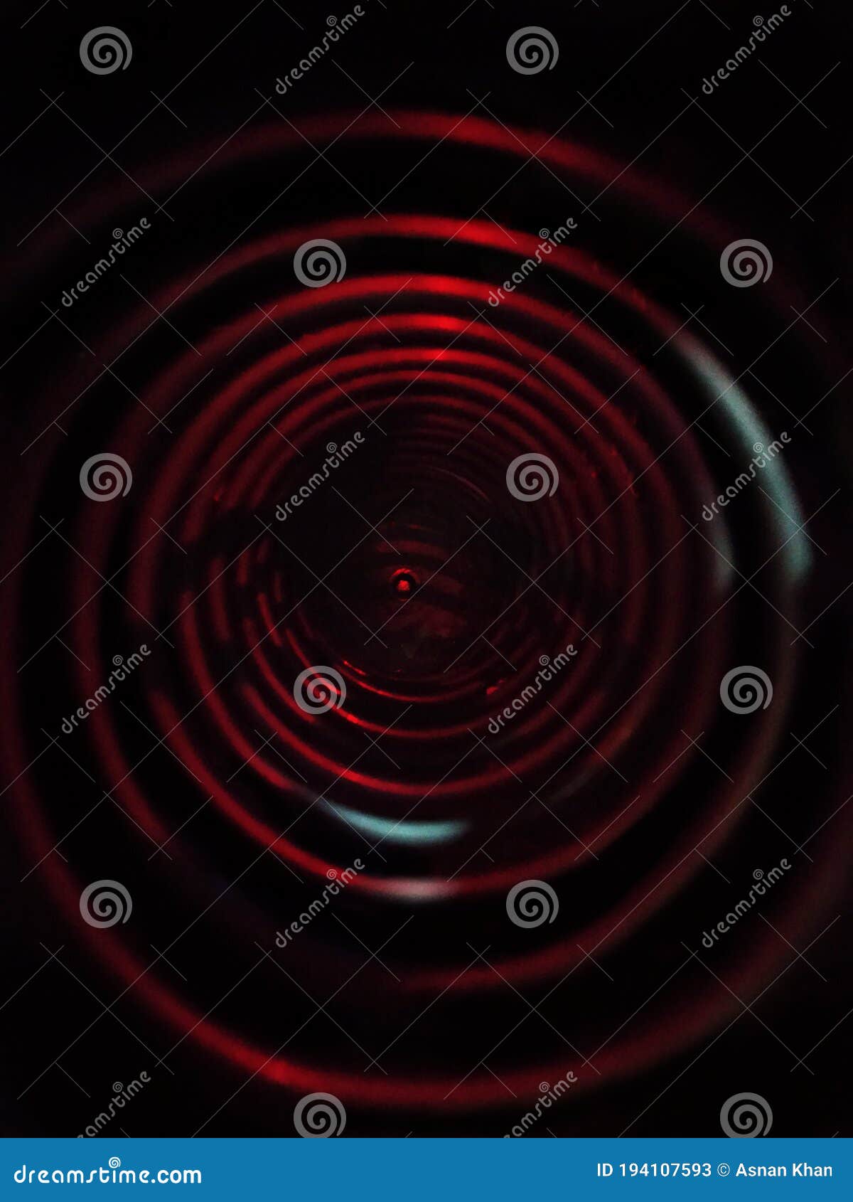 A Coil Spring with Red Ambient Light. Stock Image - Image of curve ...