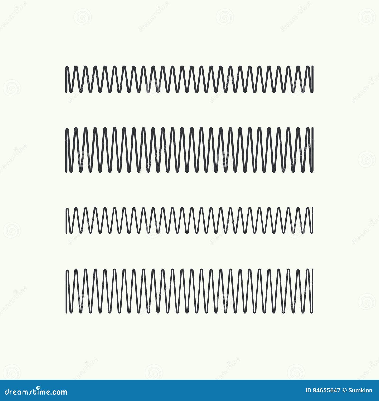 Coil spring vector icon. stock vector. Illustration of absorber - 84655647