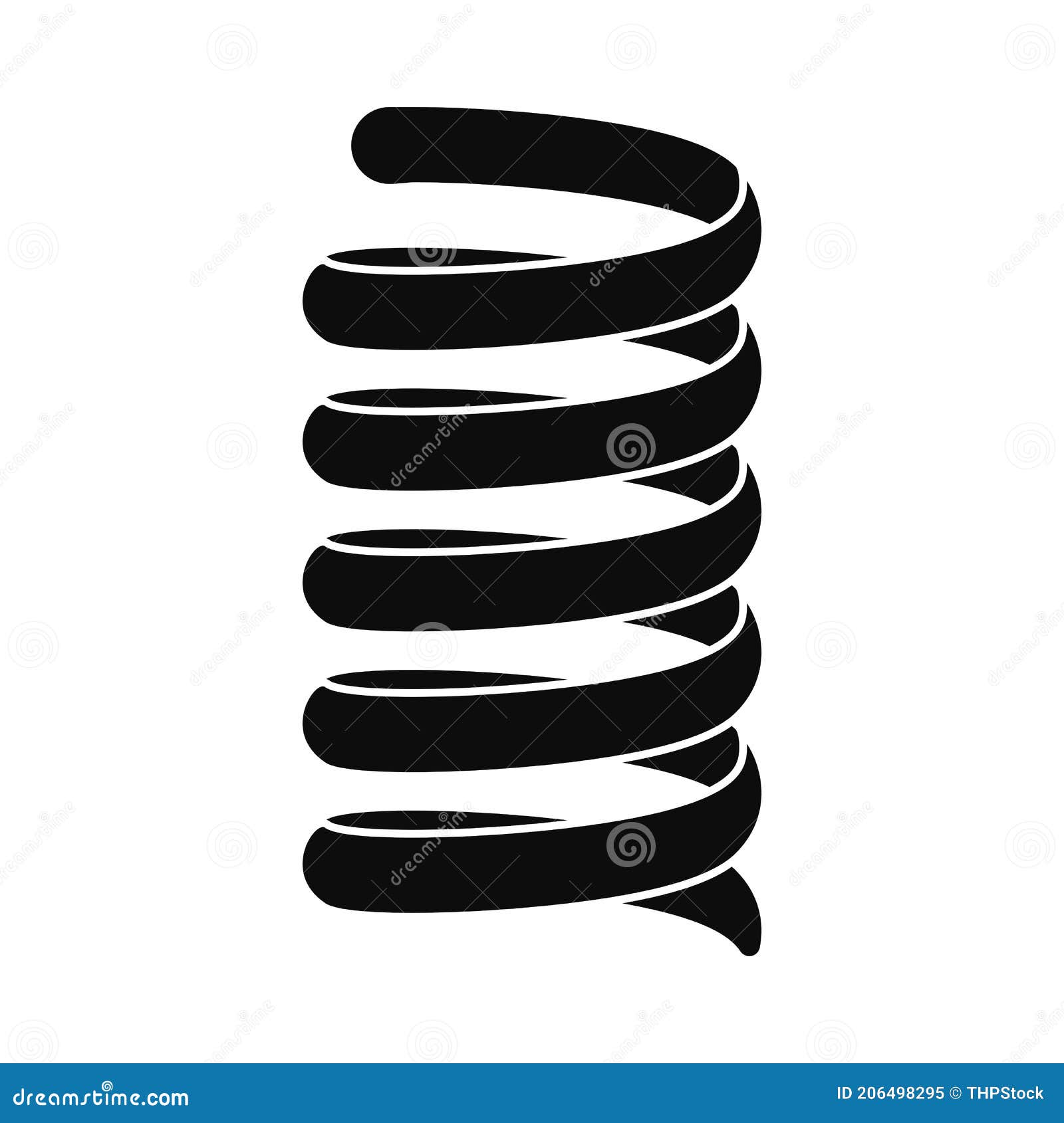 Coil Spring Cable Icons Coil Spring Symbol On White Background Vector ...