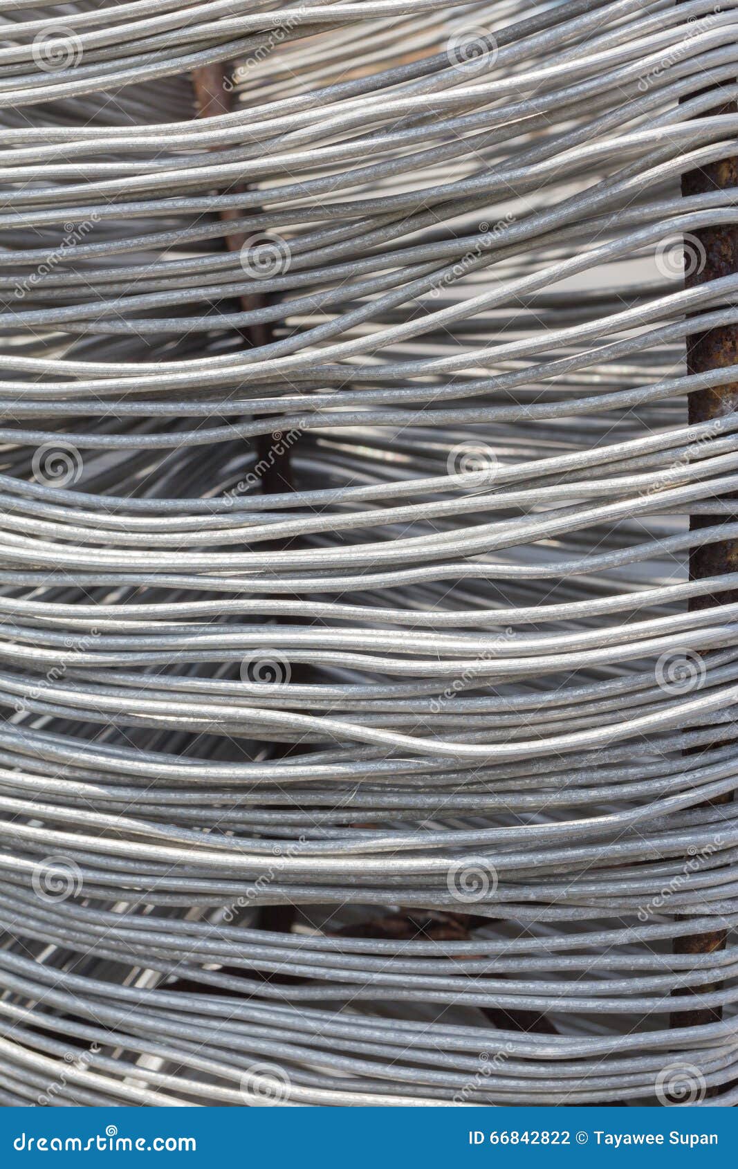 A Coil of Steel Wire Closeup Stock Photo - Image of flexible, link ...