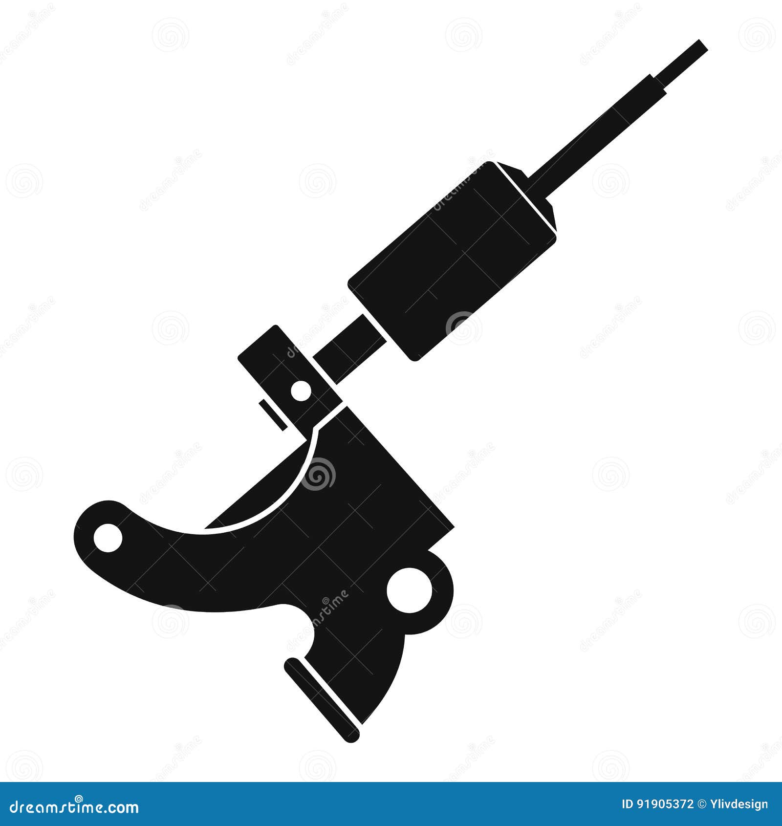 Coil Tattoo Machine Icon Simple Stock Vector - Illustration of coil ...
