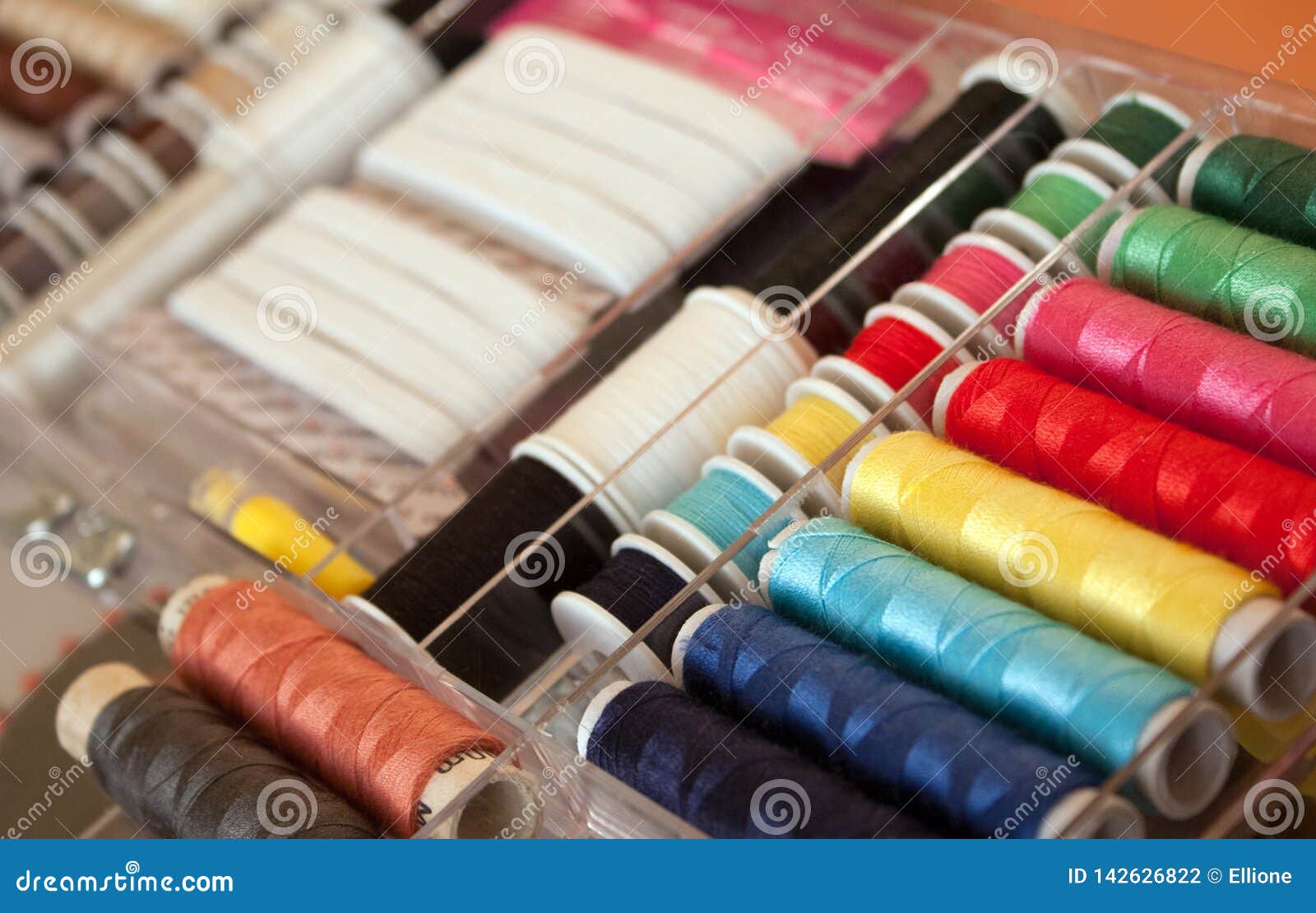 The coil with threads. stock photo. Image of assorted - 142626822