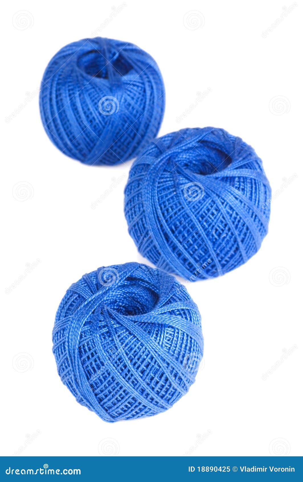 The Coil of Threads Isolated on White Background Stock Image - Image of ...