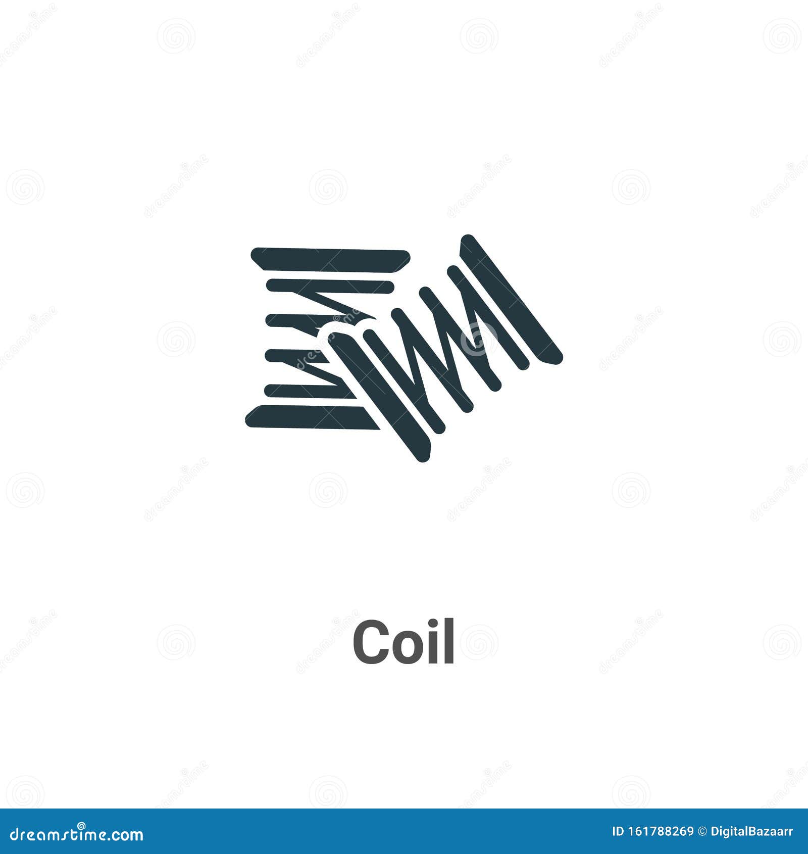 Coil Vector Icon on White Background. Flat Vector Coil Icon Symbol Sign ...