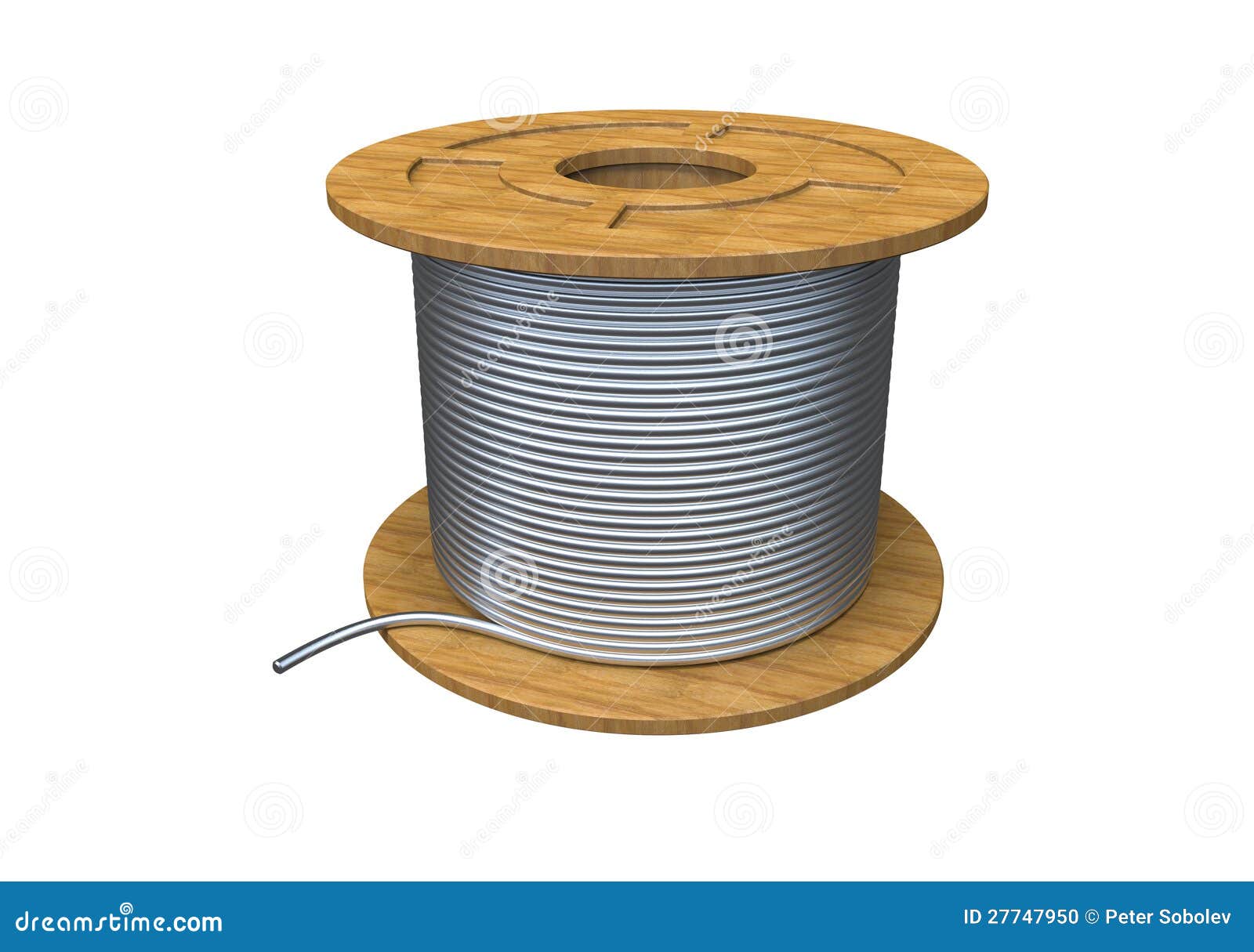 Coil of wire stock illustration. Illustration of conductor - 27747950