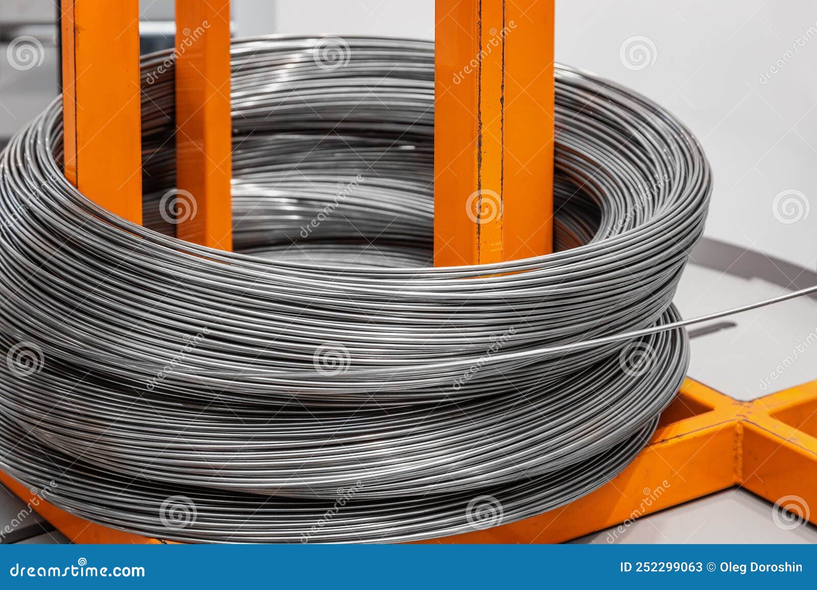 Coil with Wire for Automatic Universal Wire Bending Stock Image - Image ...