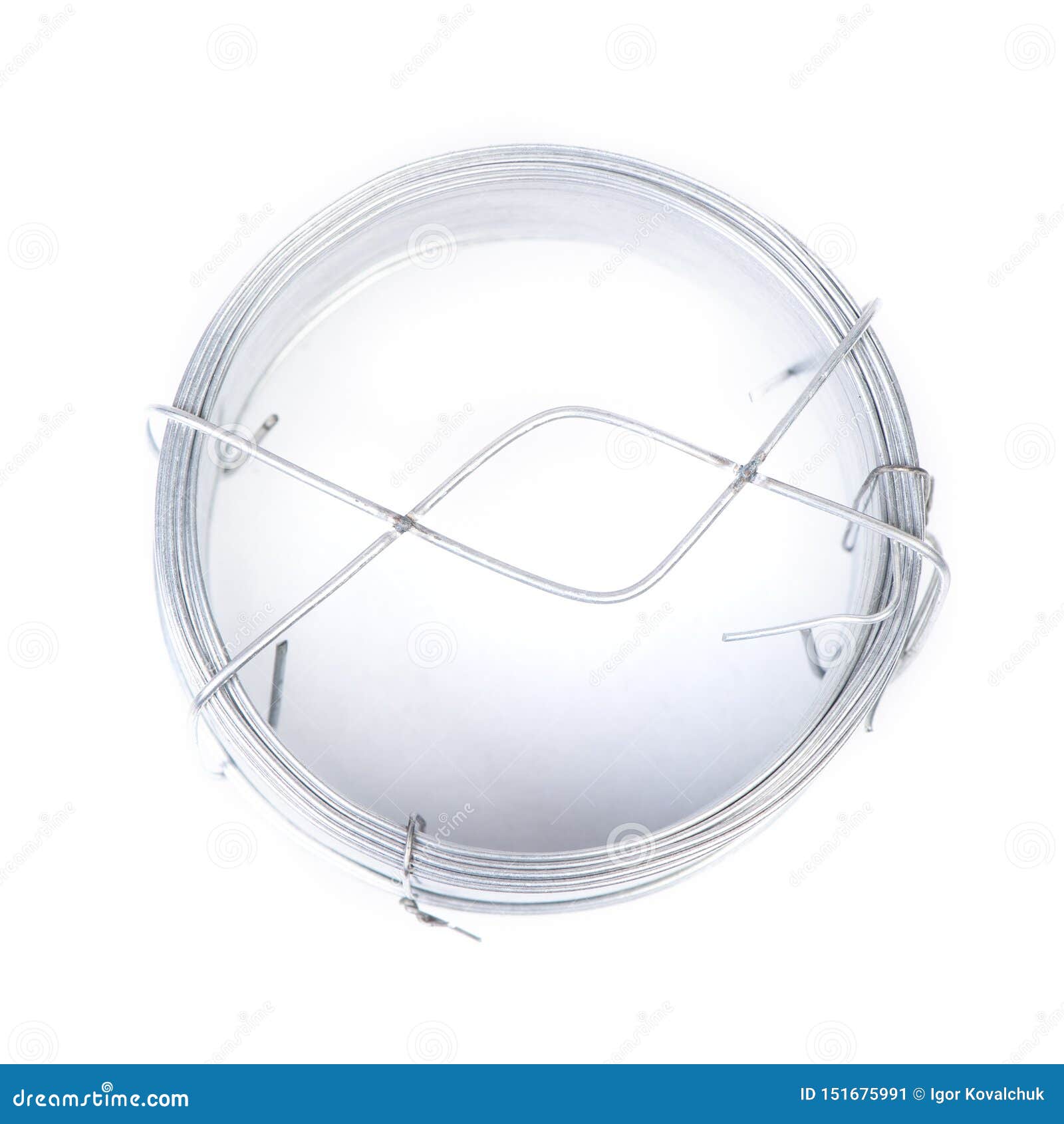 Coil of wire stock image. Image of white, roll, shiny - 151675991