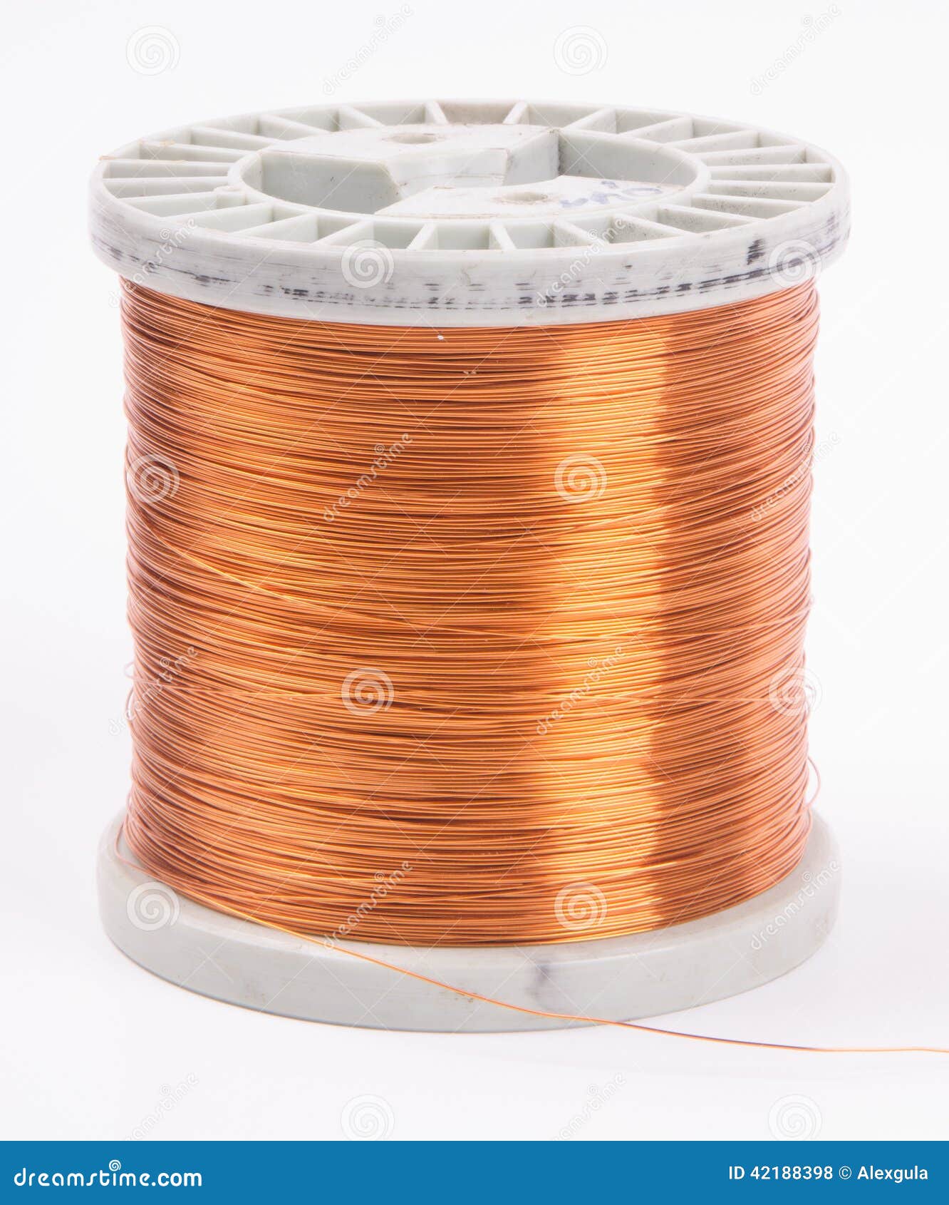 Coil Wire on White Background Stock Photo - Image of copper, technology ...