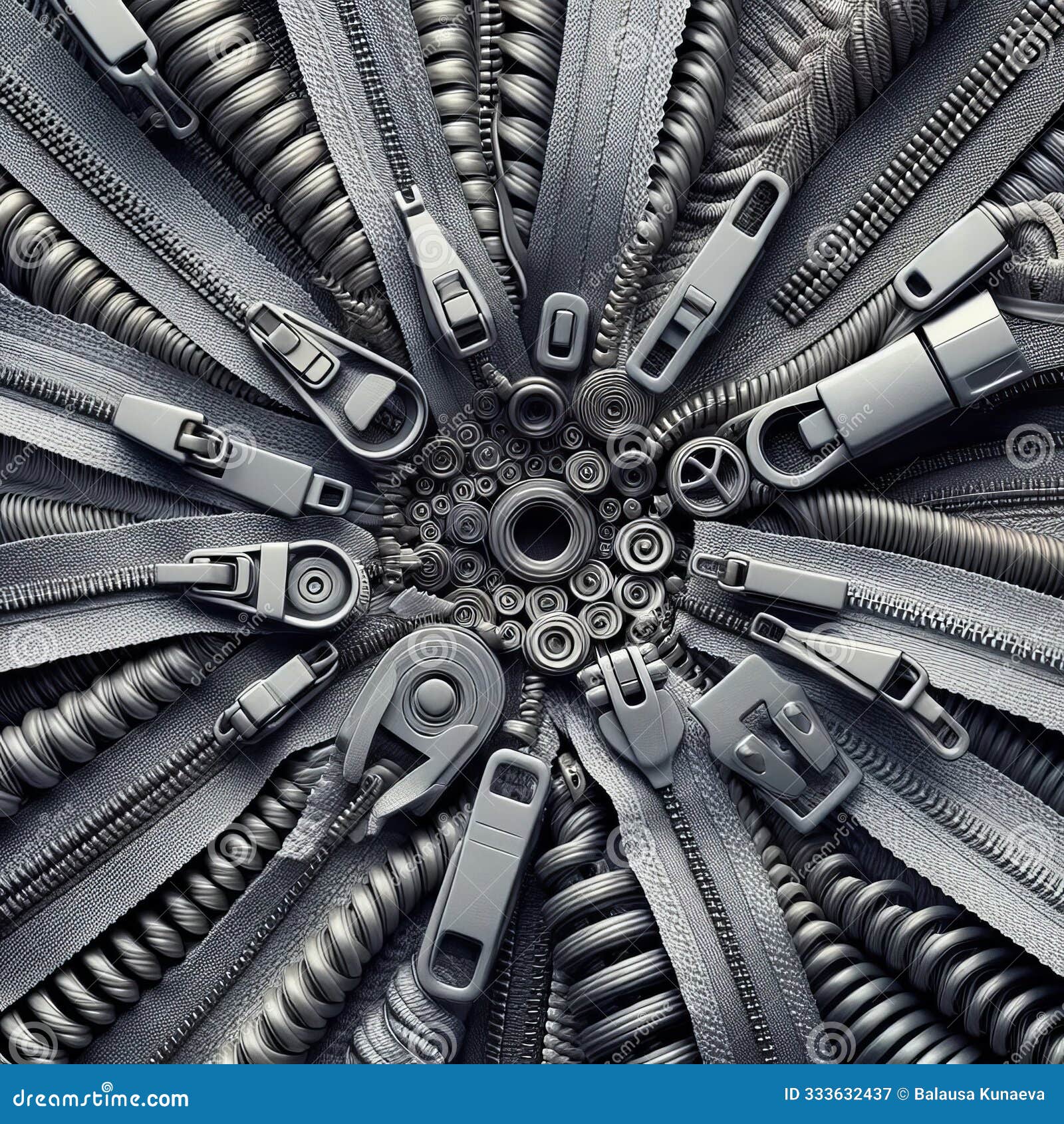 Coil Zippers Zippers with a Coil Structure Made Fro Stock Image - Image ...