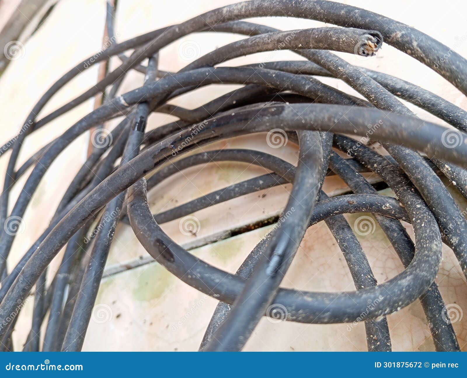 The Coiled Cable Has Not Ben Used for a Long Time Stock Photo - Image ...