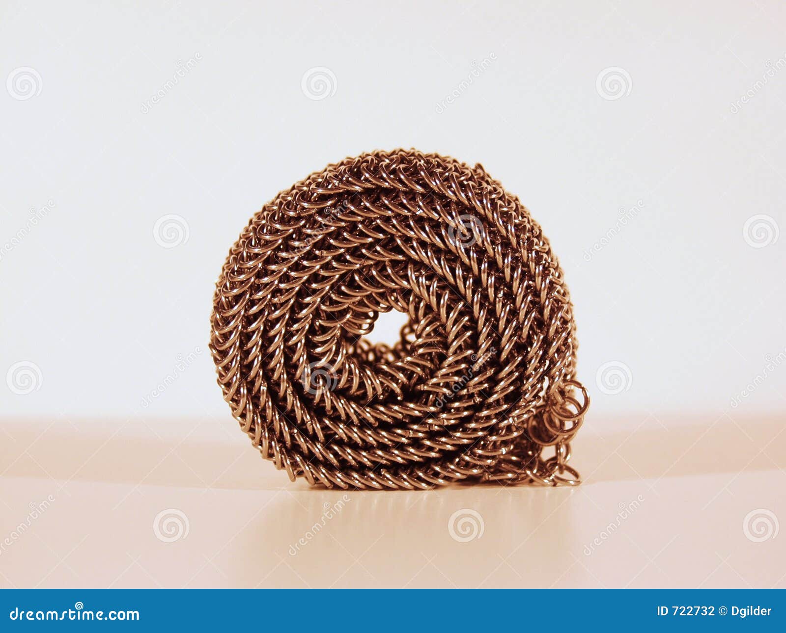 Coiled chain stock photo. Image of coil, necklace, white - 722732