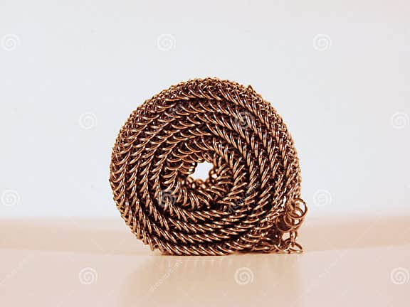 Coiled chain stock photo. Image of coil, necklace, white - 722732