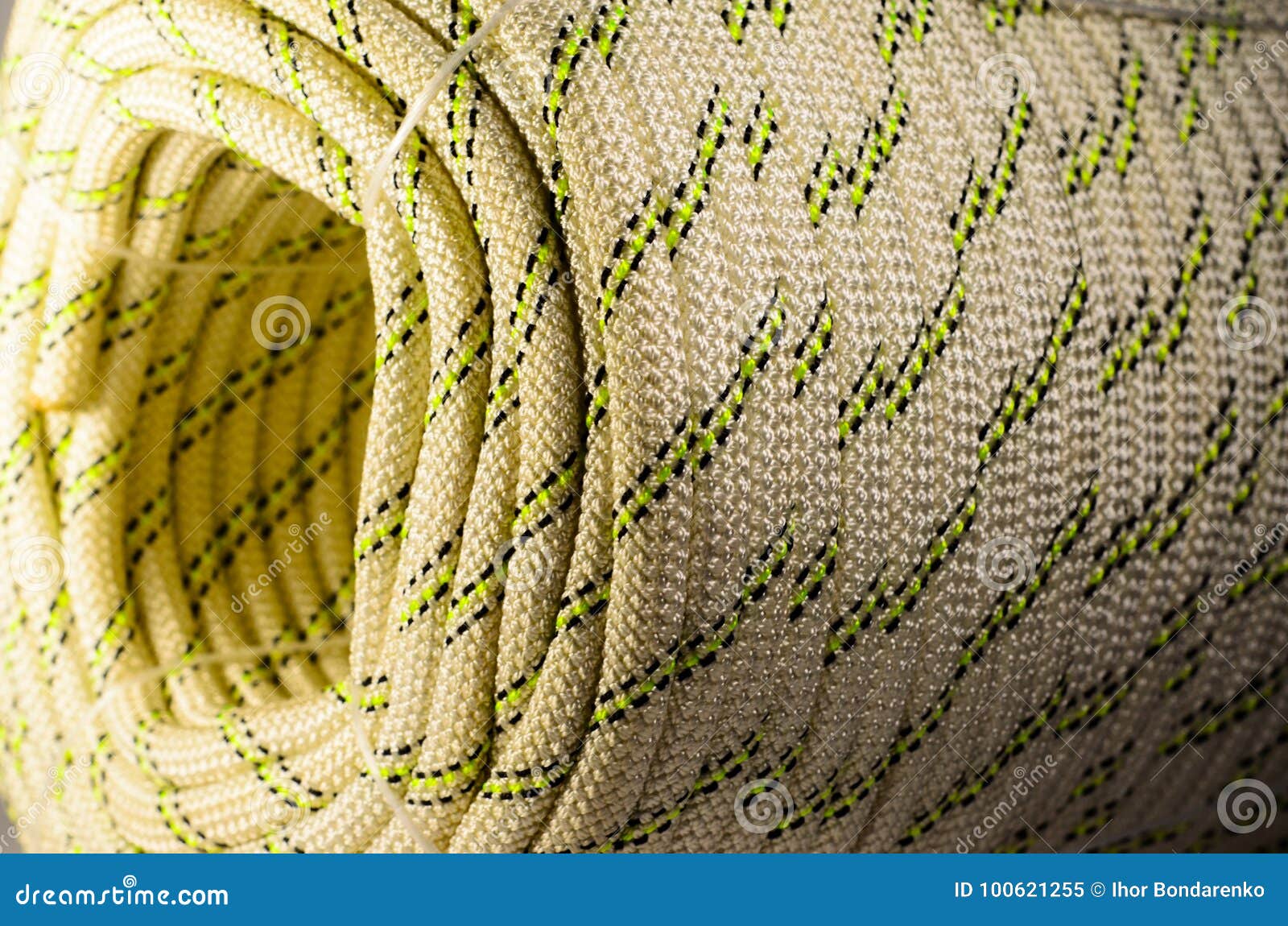 Coiled climbing rope stock image. Image of hank, isolated - 100621255