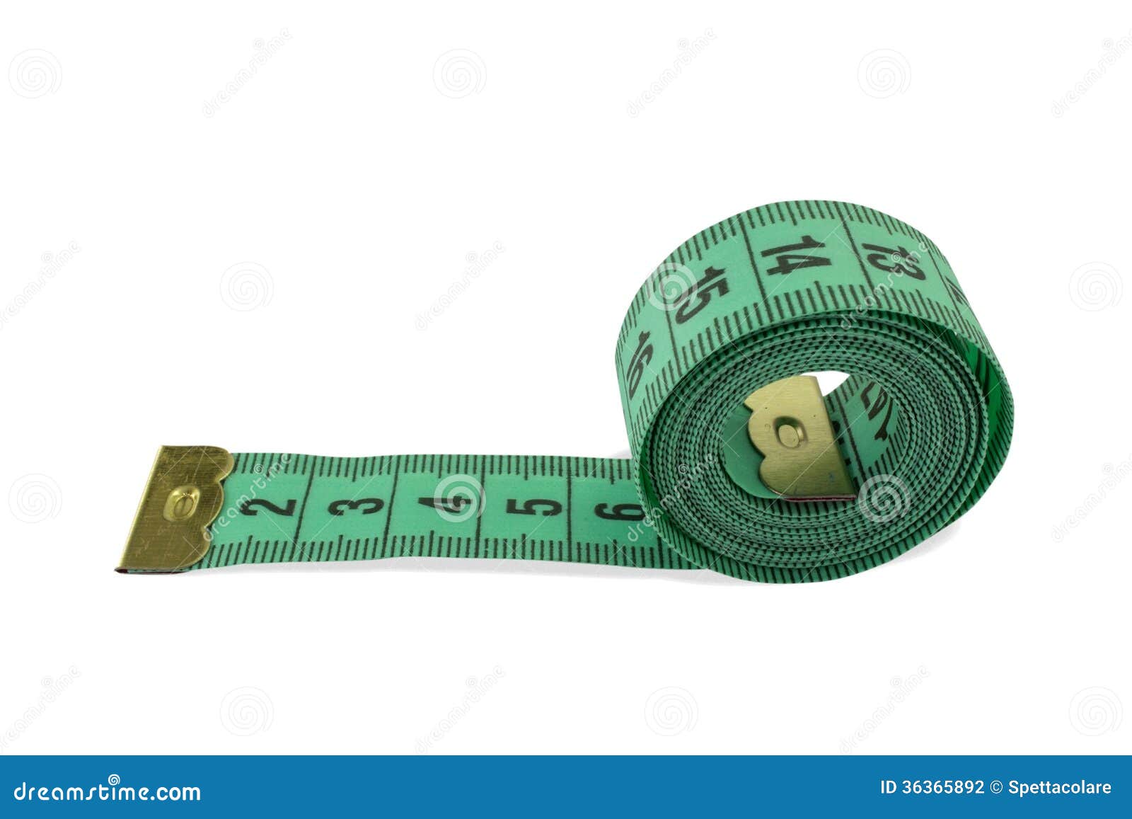 Coiled green tape measure stock photo. Image of threedimensional - 36365892
