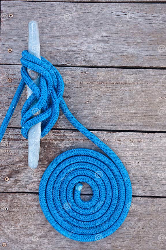 Coiled Line stock image. Image of rope, deck, boat, bollard - 26228093
