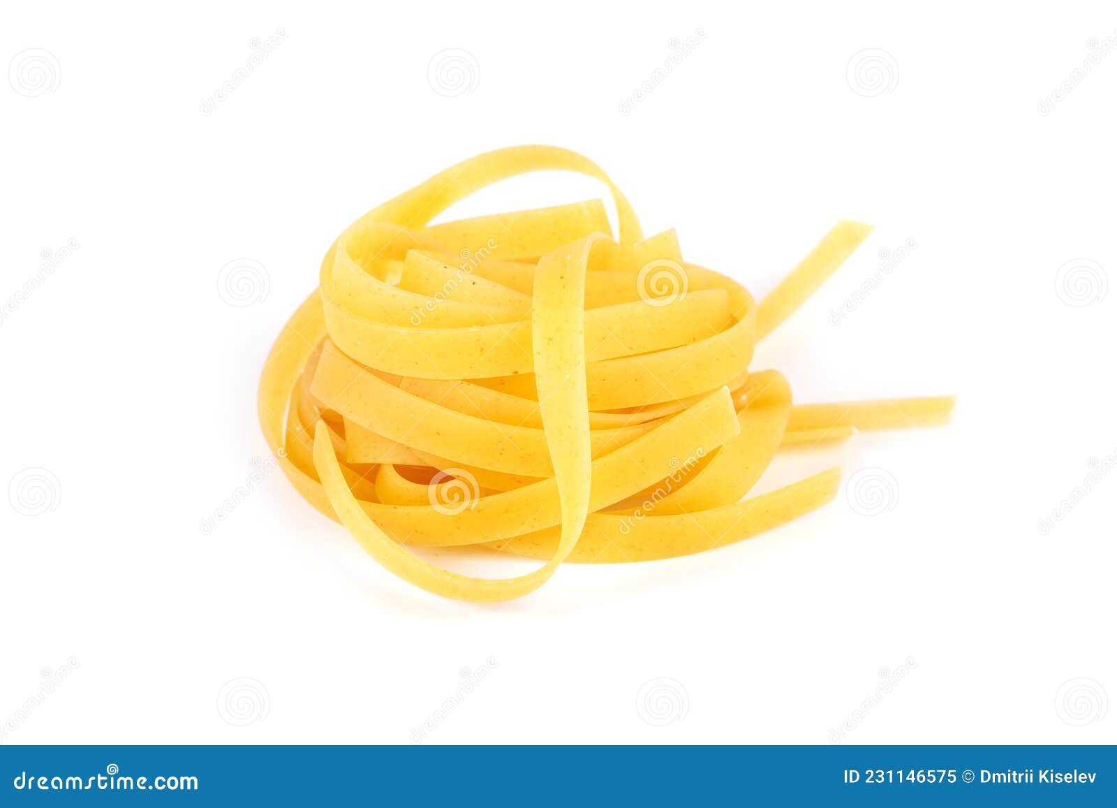 Coiled Spaghetti on a White Background Stock Image - Image of ...