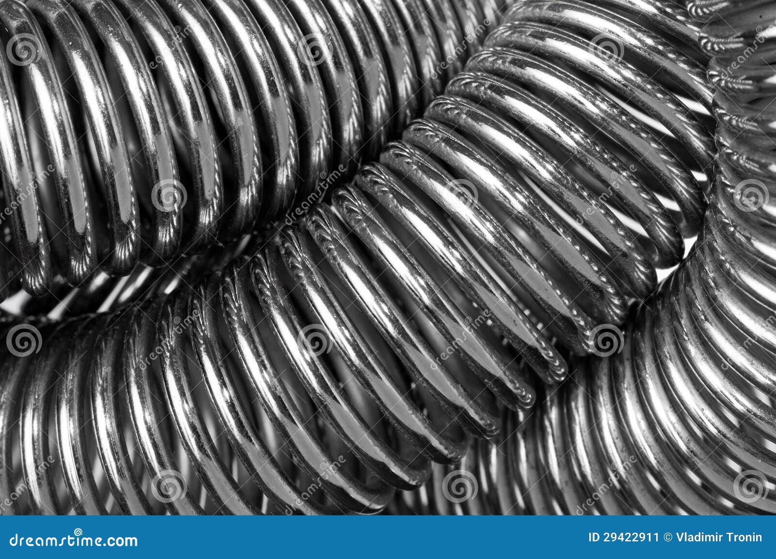 Coiled Metal Spring Abstract Background Stock Image - Image of springy ...