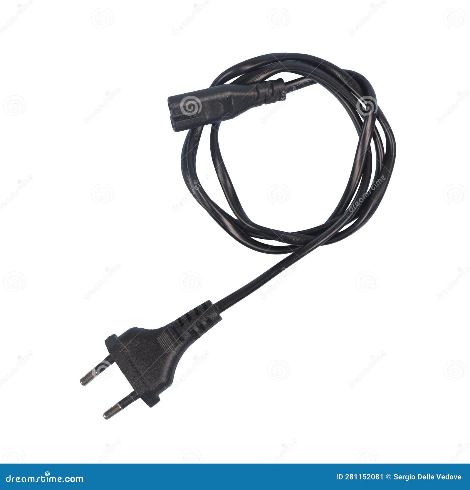 A coiled power cord stock image. Image of cables, construction - 281152081
