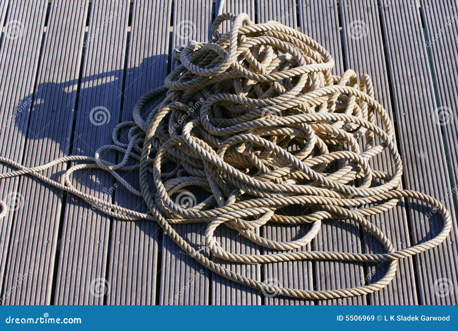 Coiled Rope stock image. Image of ropes, coiled, decking - 5506969