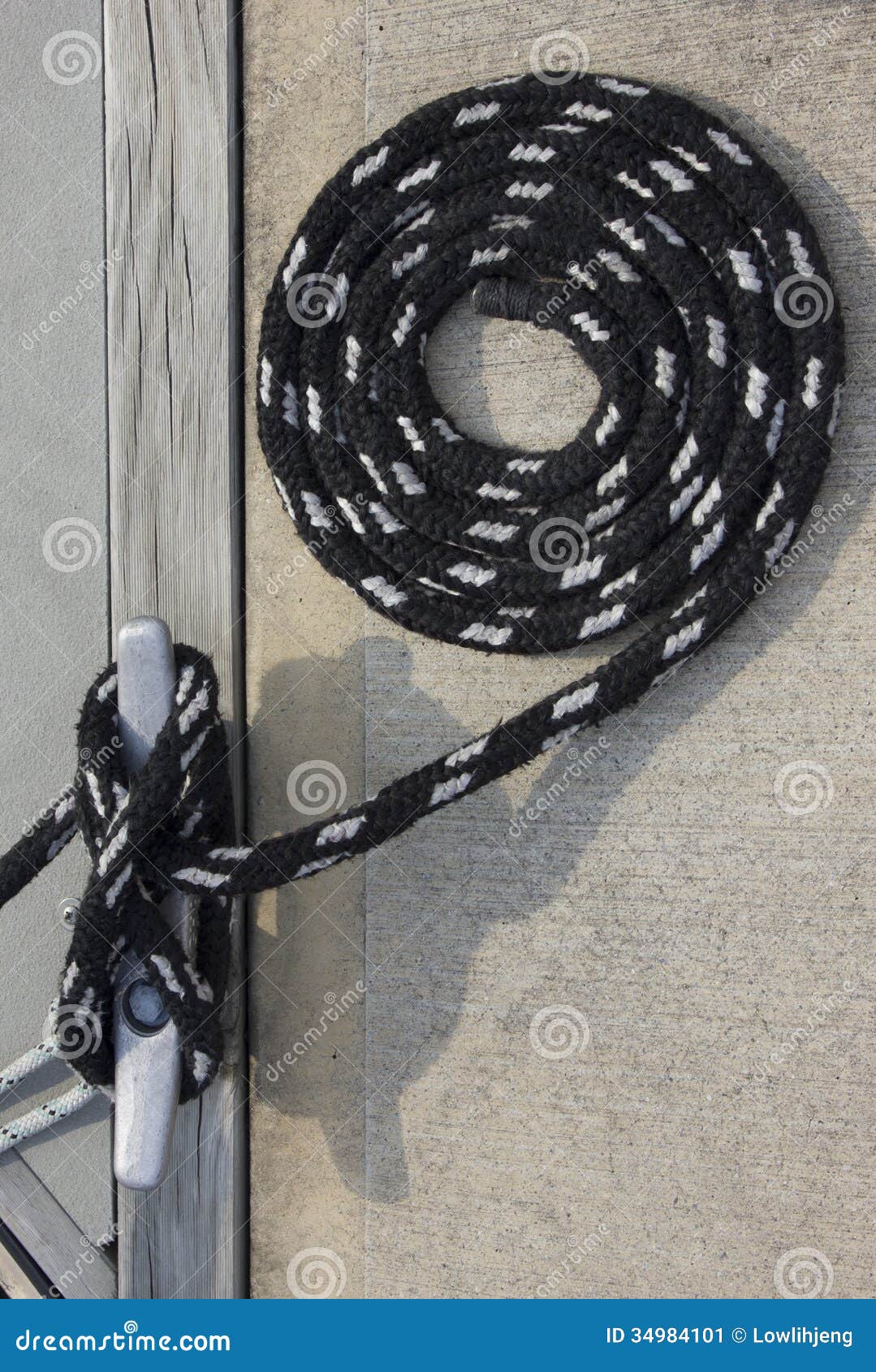Coiled rope stock image. Image of coil, boards, space - 34984101