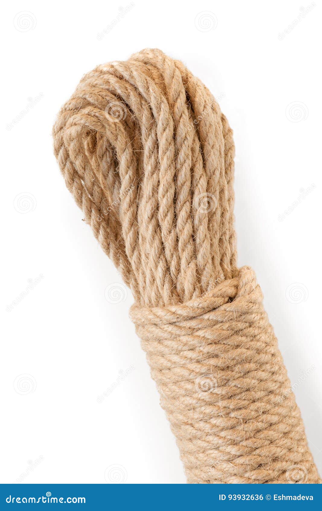 Coiled rope close up stock photo. Image of strand, roll - 93932636