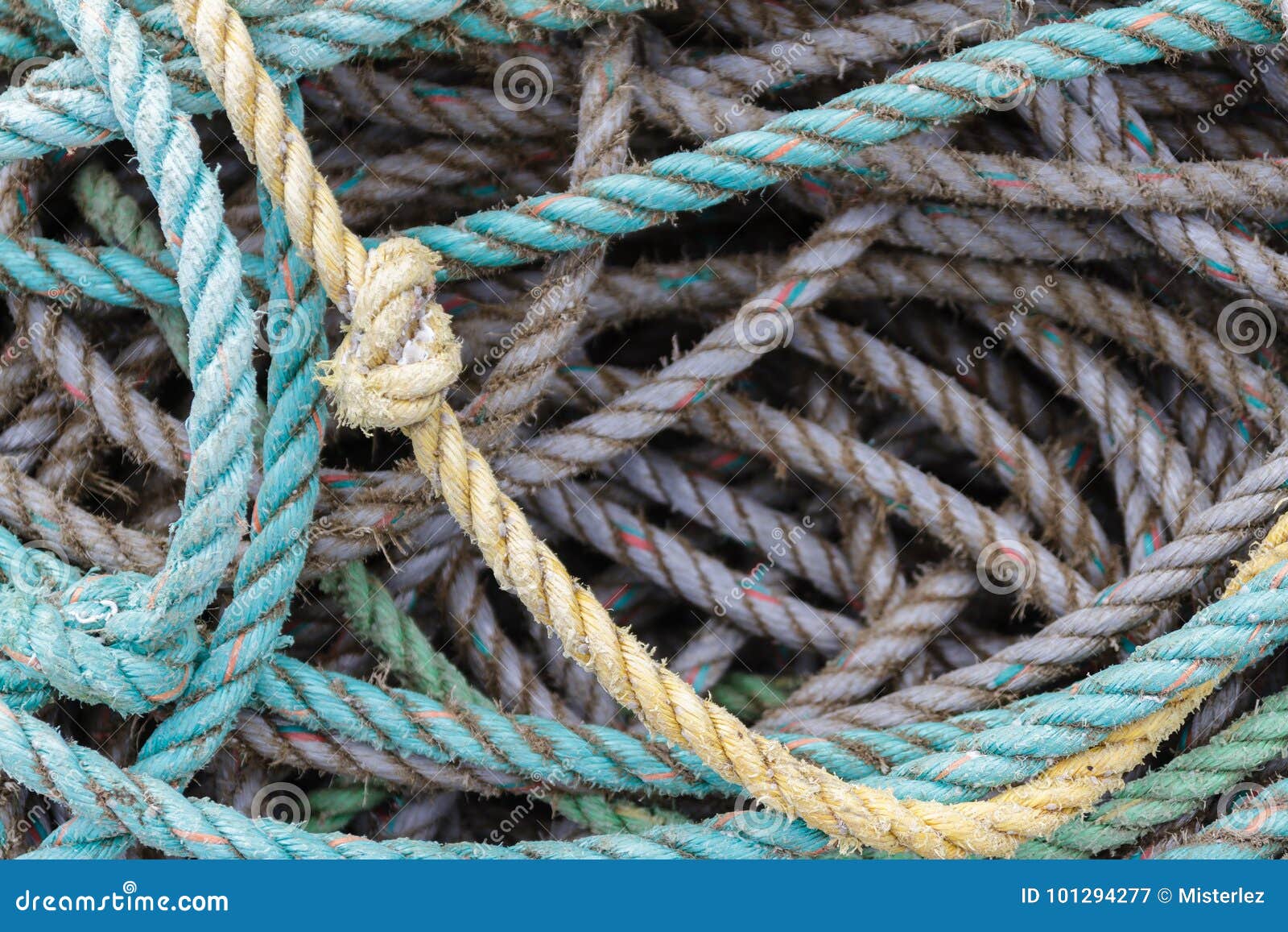 Coiled rope stock image. Image of knot, background, green - 101294277