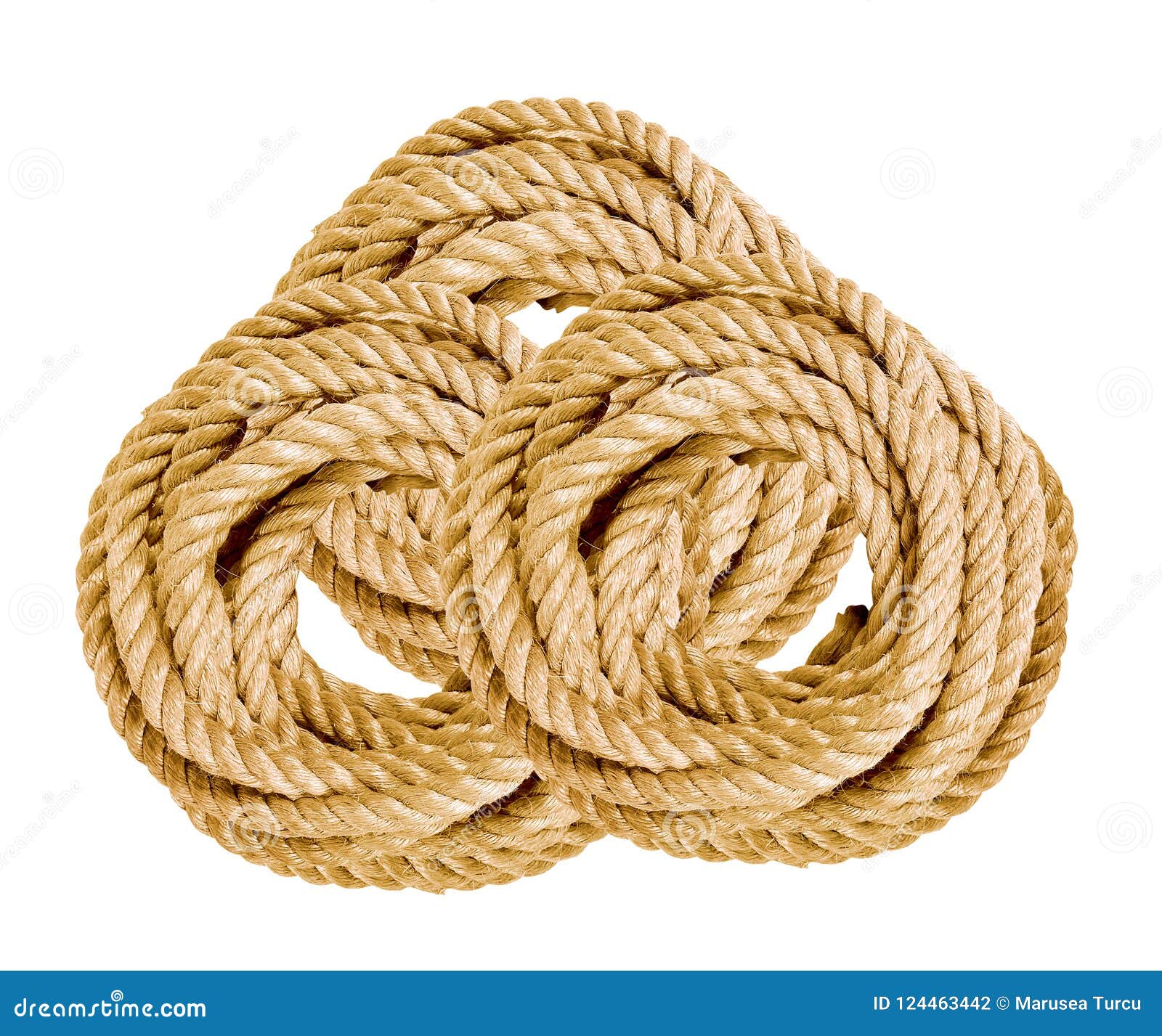 Coiled Rope Isolated on White Stock Photo - Image of hemp, white: 124463442