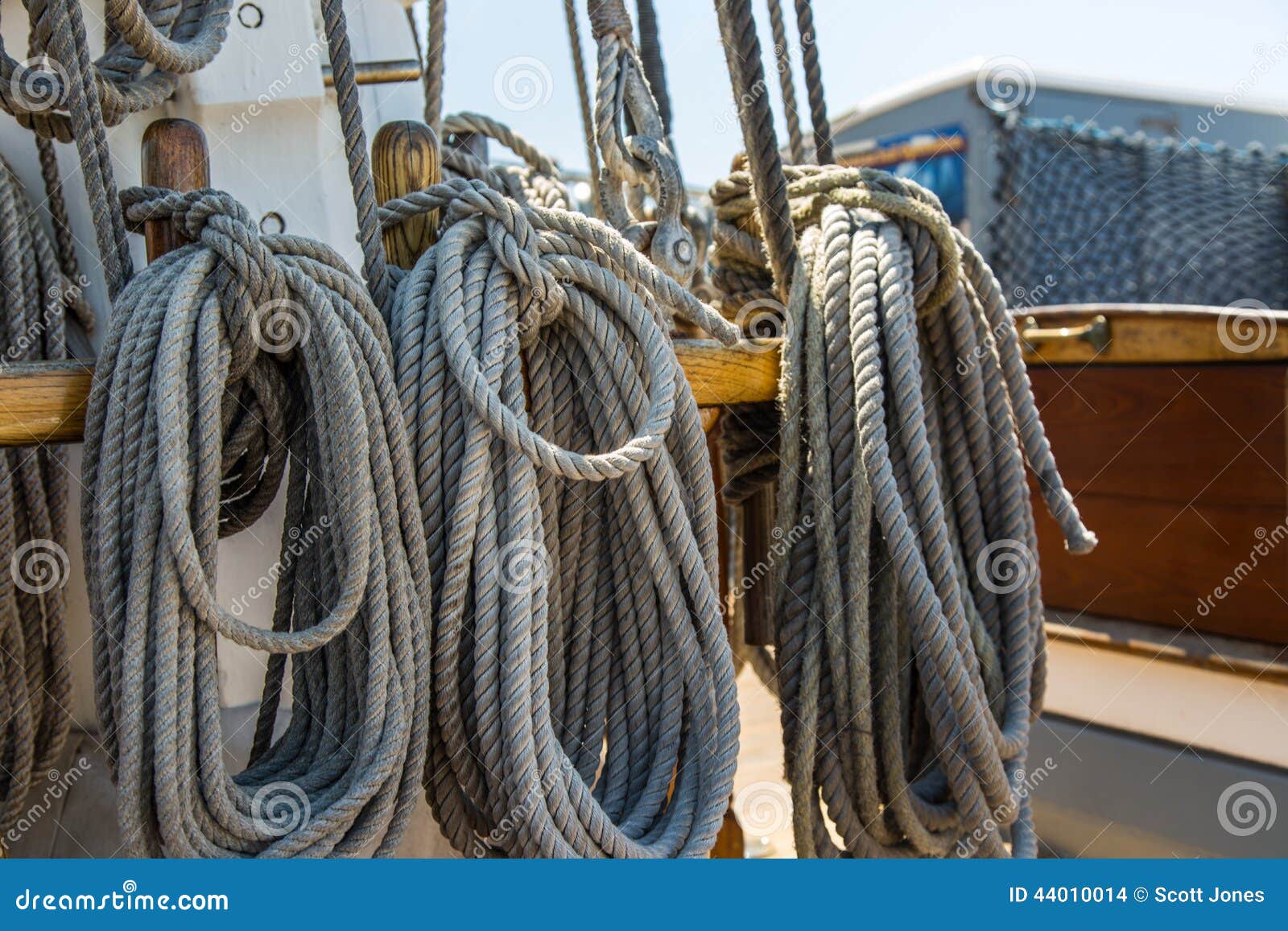 Coiled Rope stock photo. Image of stowed, sail, ocean - 44010014