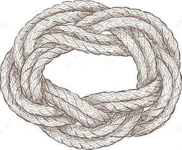 Coiled rope stock vector. Illustration of doodle, twisted - 32797645