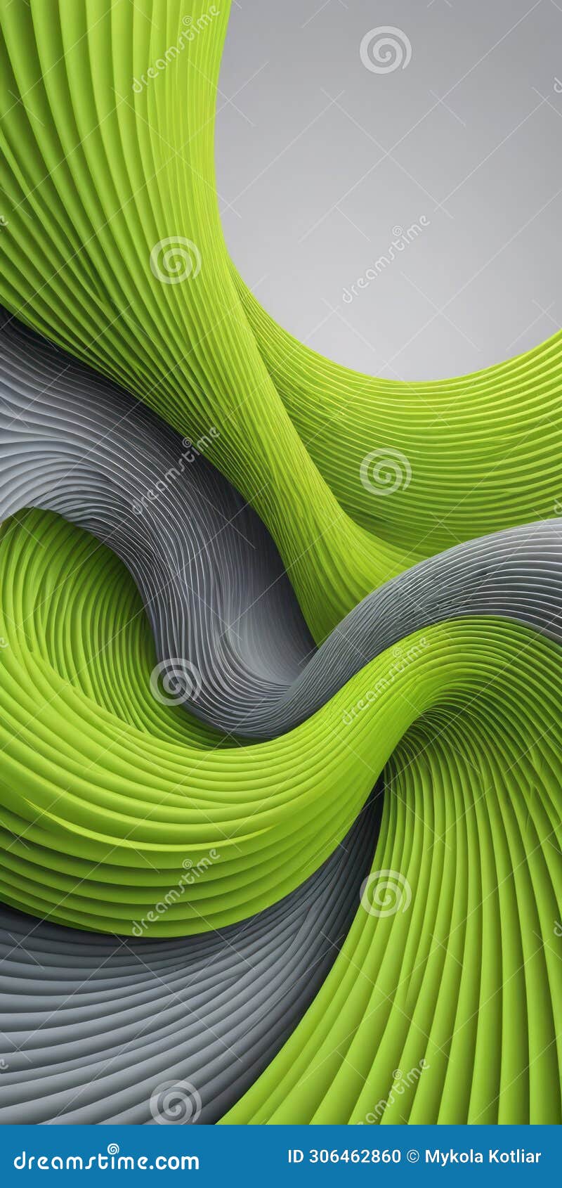 Coiled Shapes in Lime and Gray Stock Photo - Image of multicolor ...