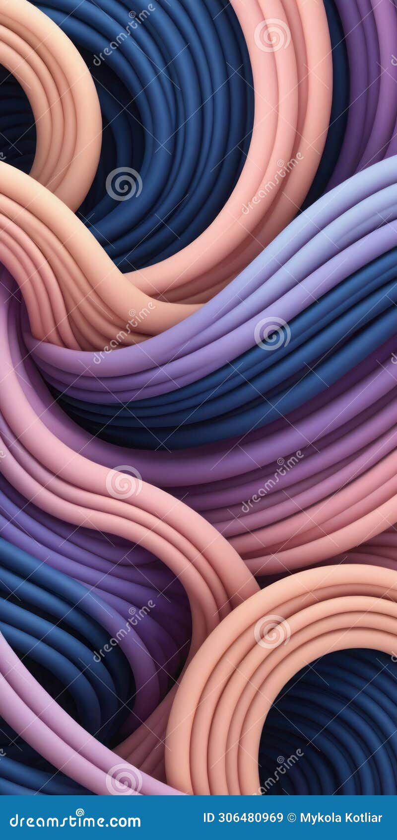 Coiled Shapes in Navy Lavenderblush Stock Image - Image of pattern ...