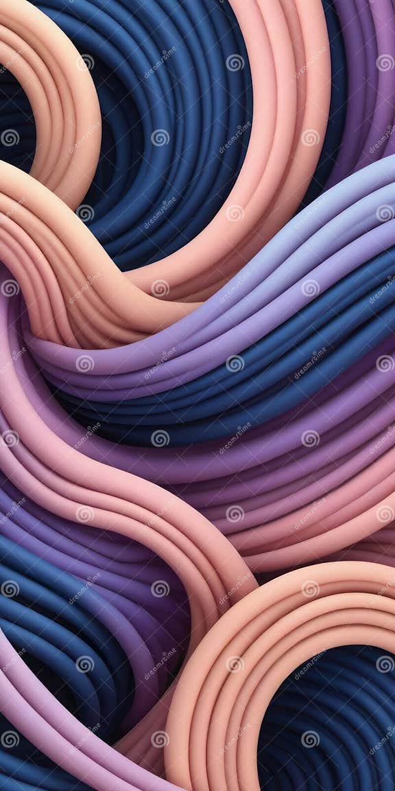 Coiled Shapes in Navy Lavenderblush Stock Image - Image of pattern ...