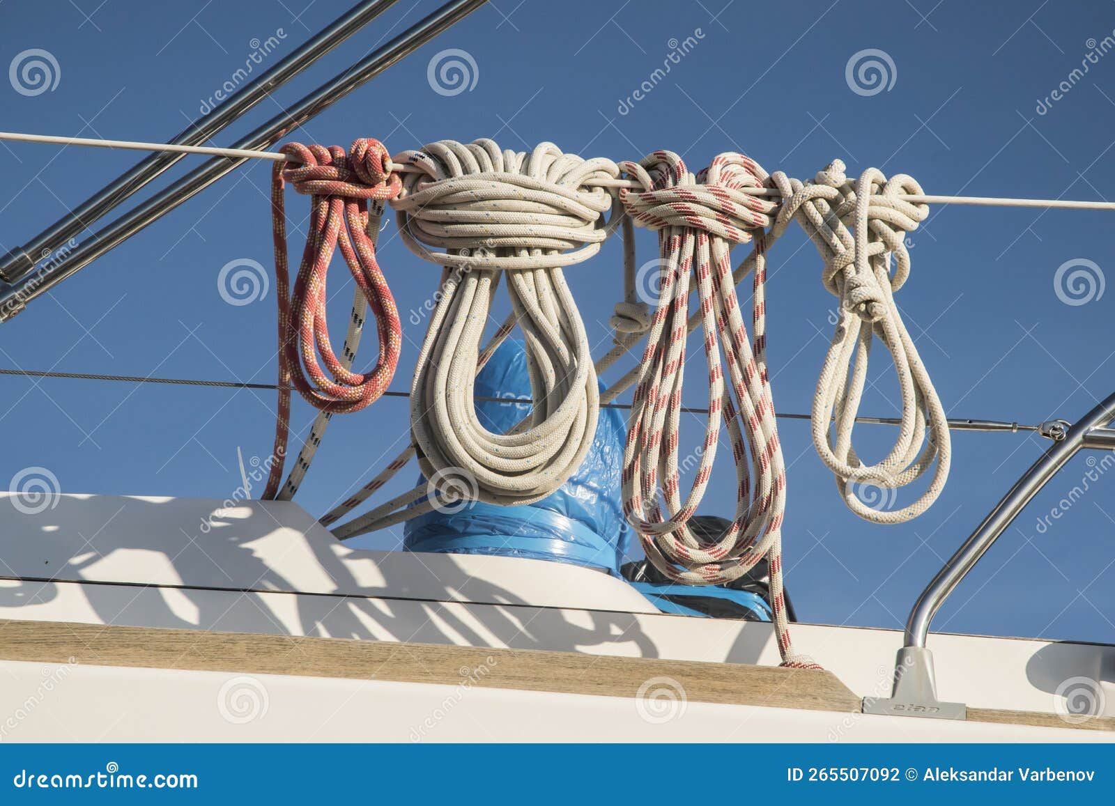 Coiled ship ropes stock photo. Image of rope, equipment - 265507092