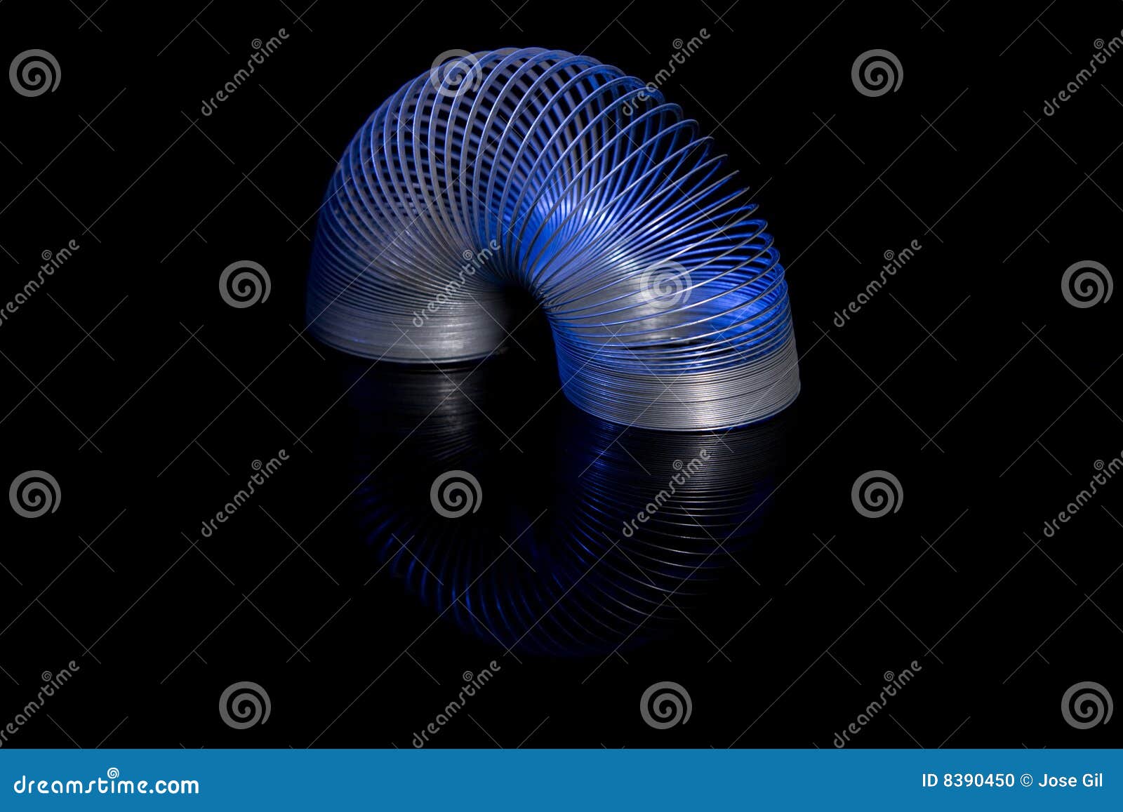 Coiled Spring Toy editorial image. Image of helix, blue - 8390450