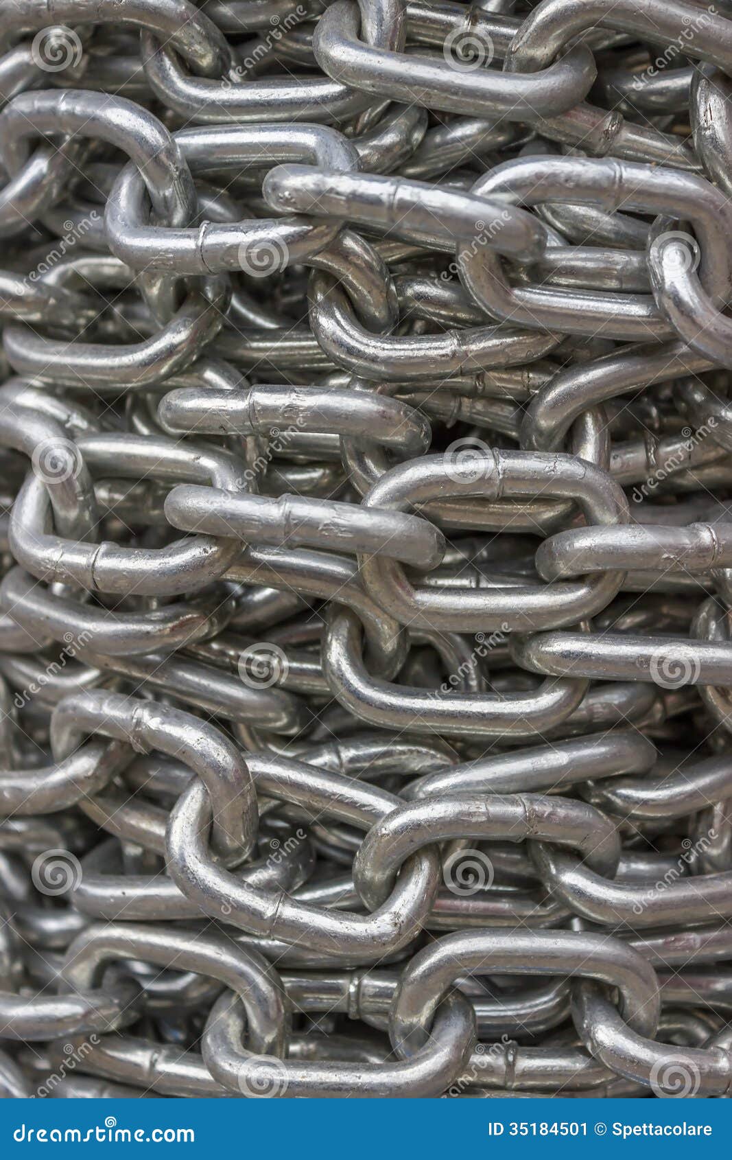 Coiled Steel Chain Background Stock Image - Image of communication ...