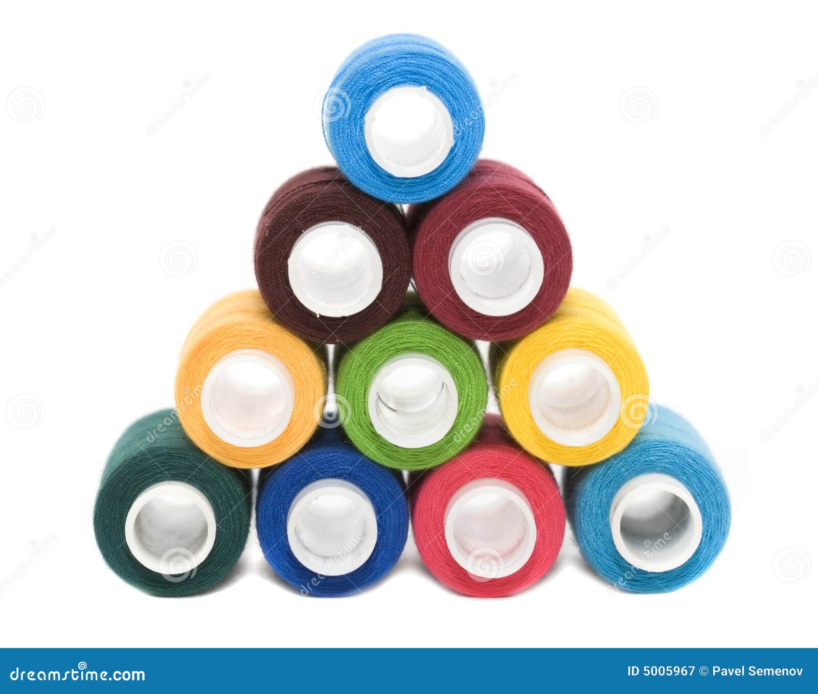 Coils of colour threads stock image. Image of cotton, darn - 5005967