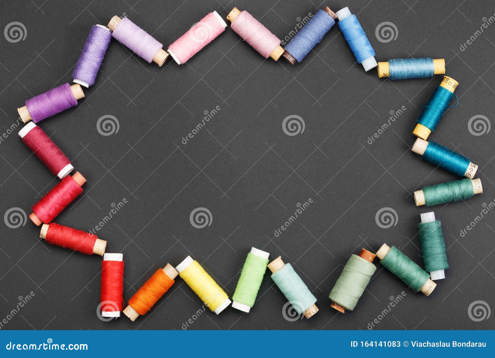 Coils with Coloured Threads in the Shape of a Cloud or Star on a Black ...
