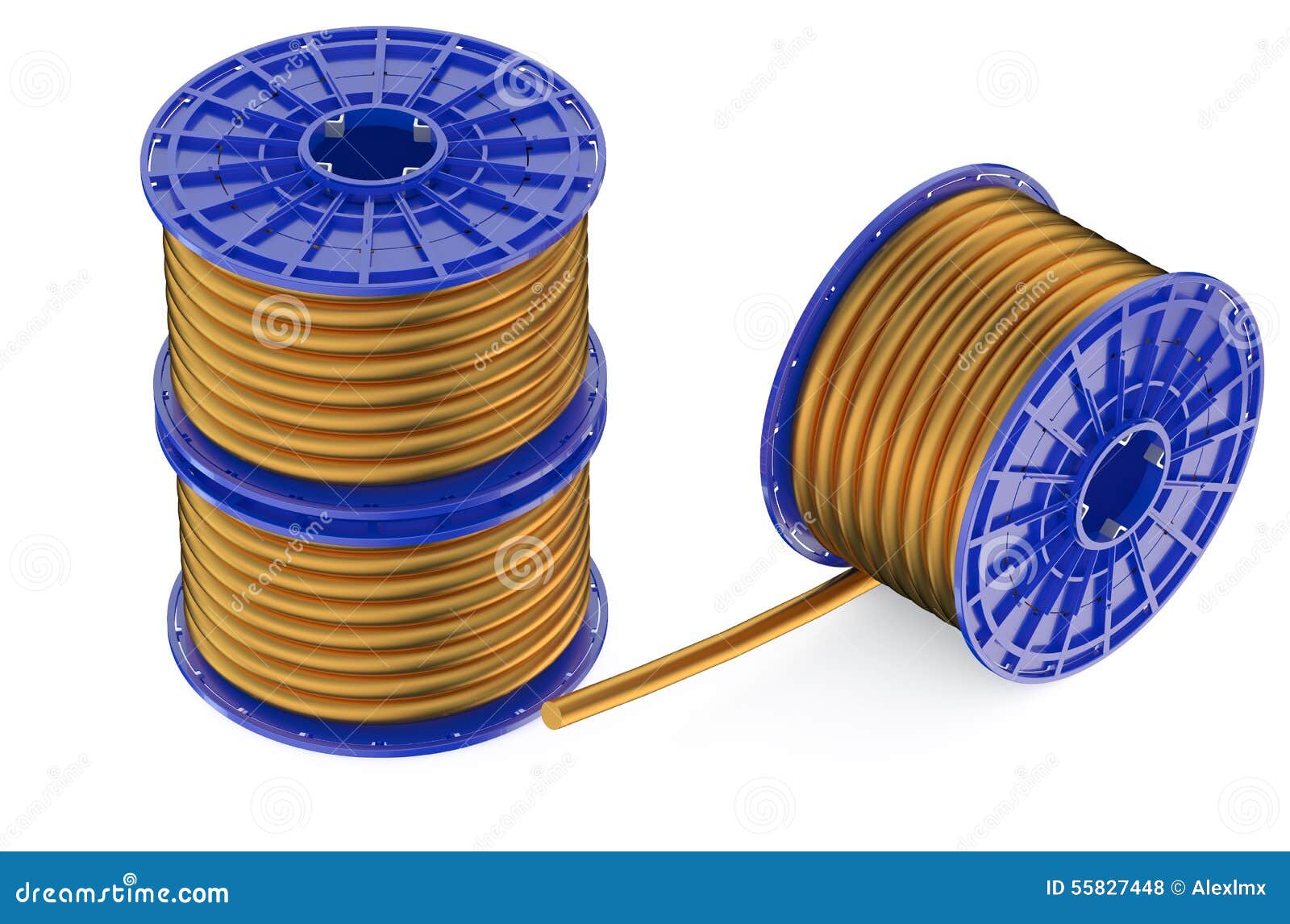 Coils of copper wires stock illustration. Illustration of electrical ...